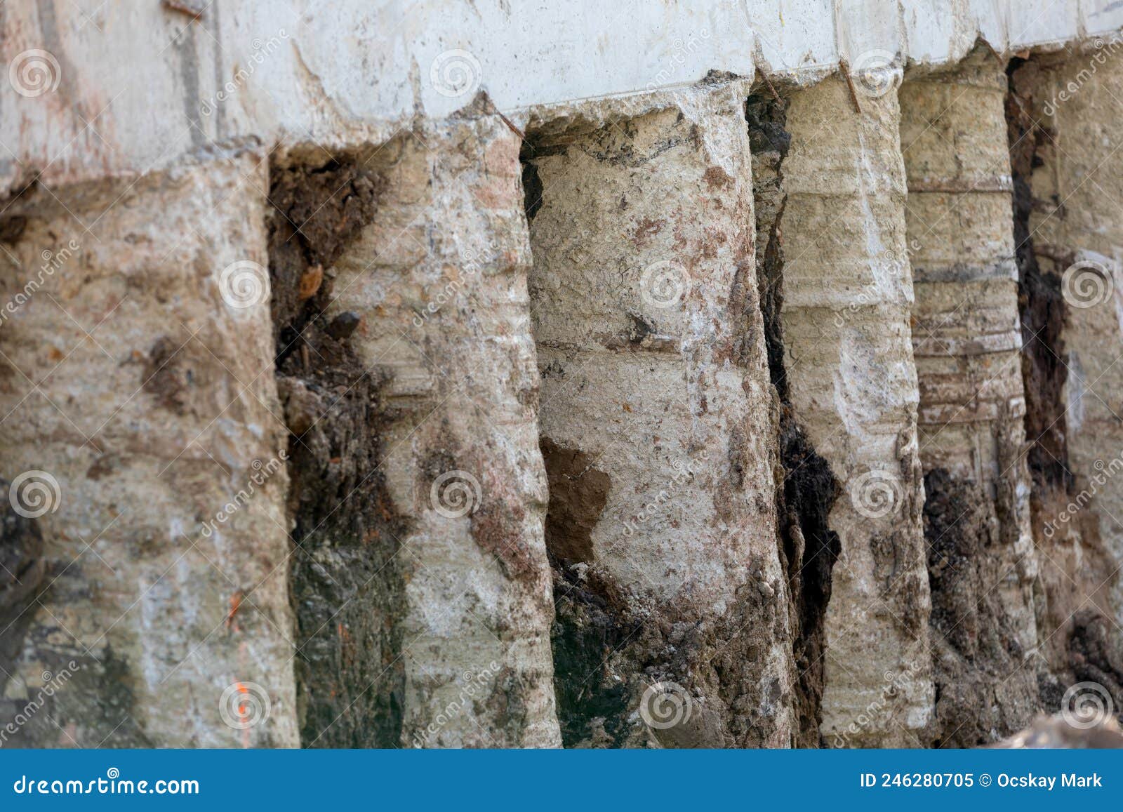 Concrete pillar structure stock image. Image of city - 246280705