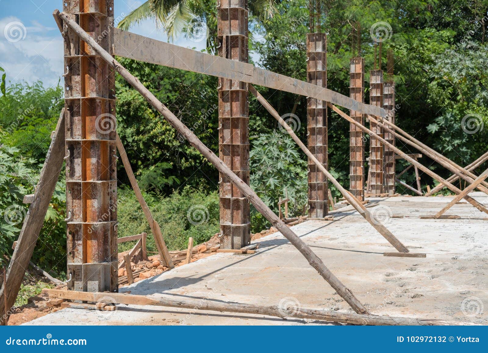 Steel pillar stock photo. Image of pillars, material - 102972132