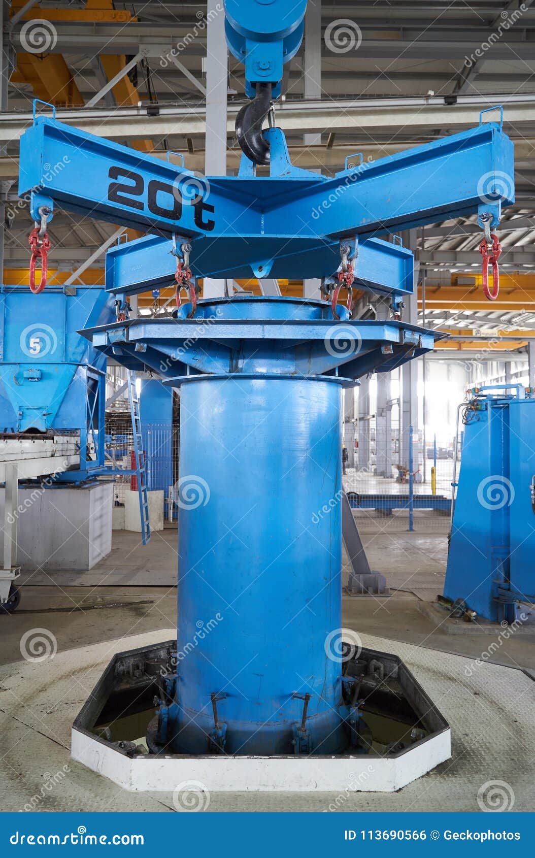 Concrete Pipe Factory Interior at Working Process. Stock Photo - Image ...
