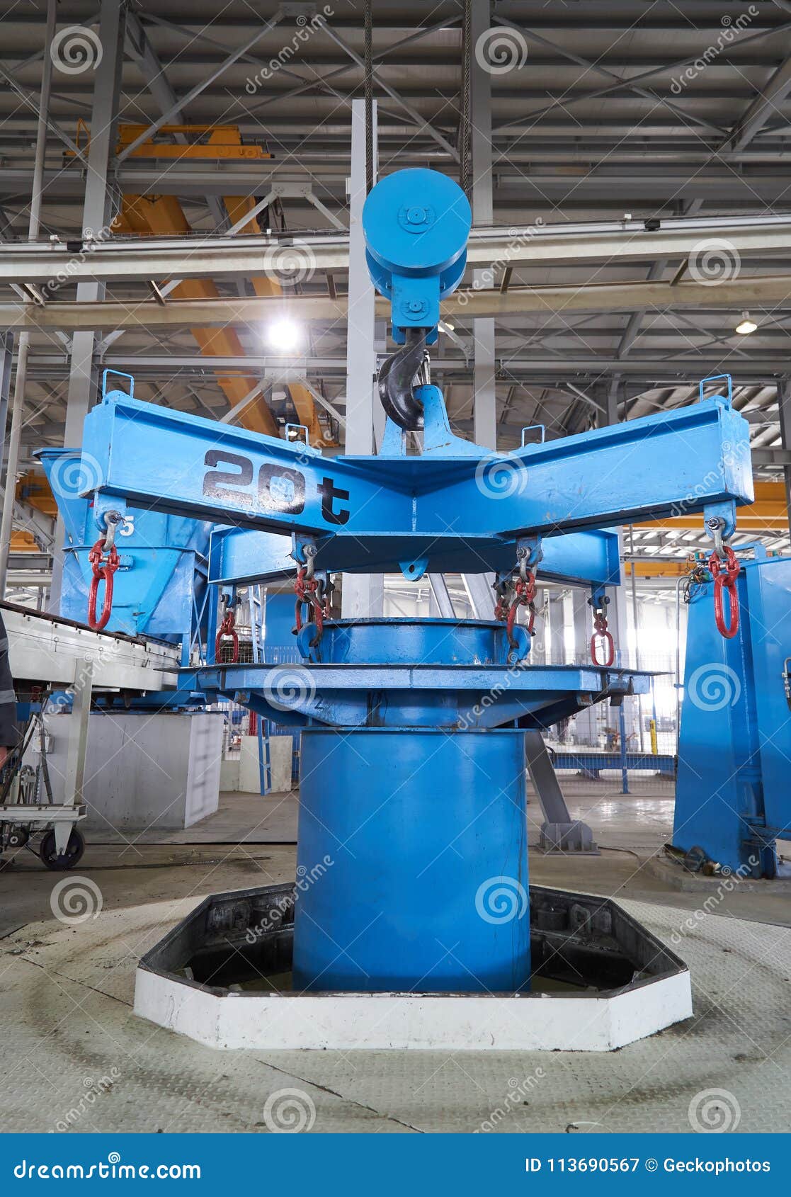 Concrete Pipe Factory Interior at Working Process. Stock Image - Image ...