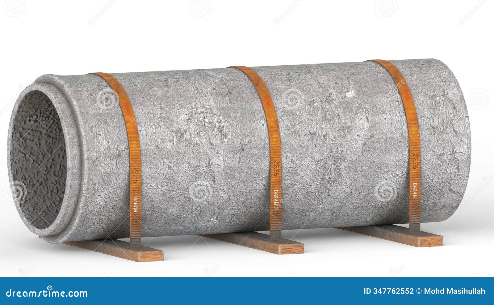 Concrete Pipe with White Background Stock Photo - Image of engineering ...