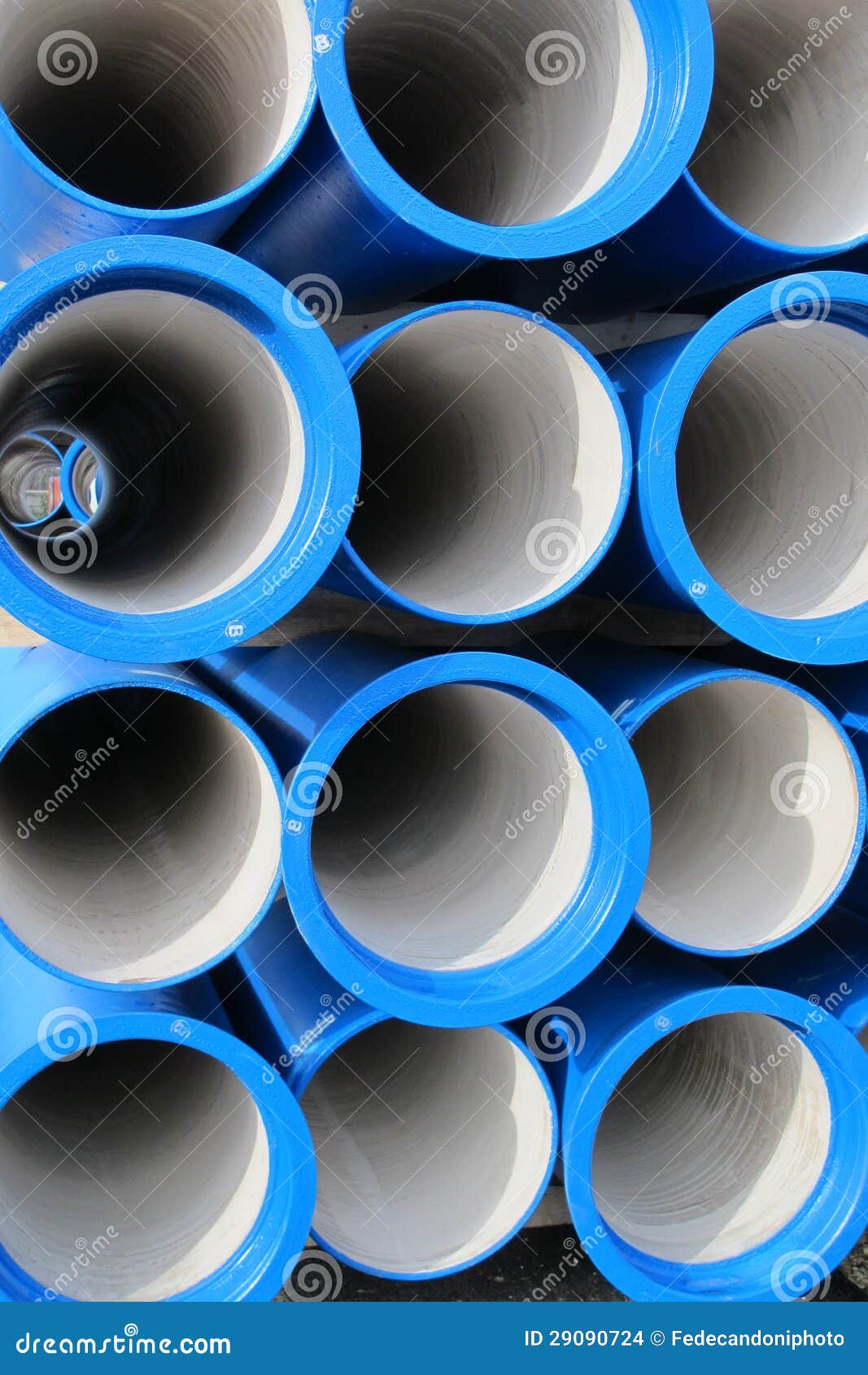 Concrete Pipes for Transporting Water and Sewerage Stock Photo - Image ...