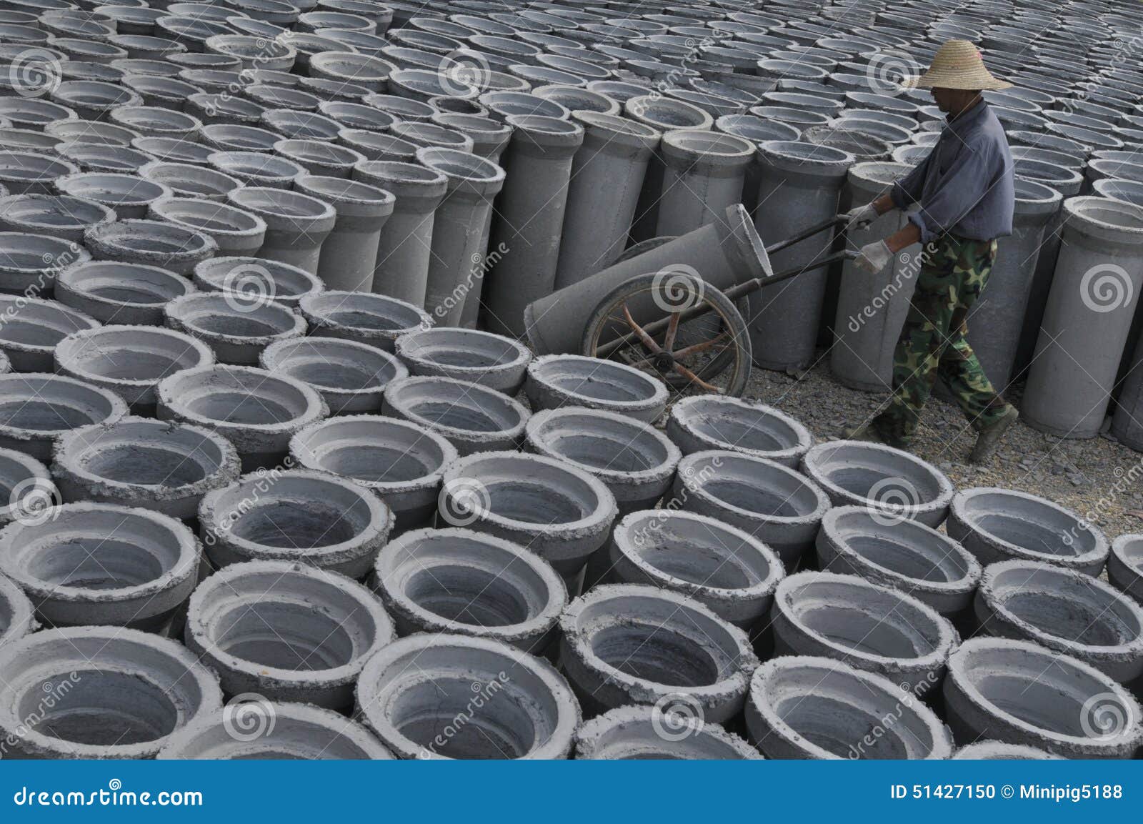 Concrete pipes editorial image. Image of labors, steel - 51427150
