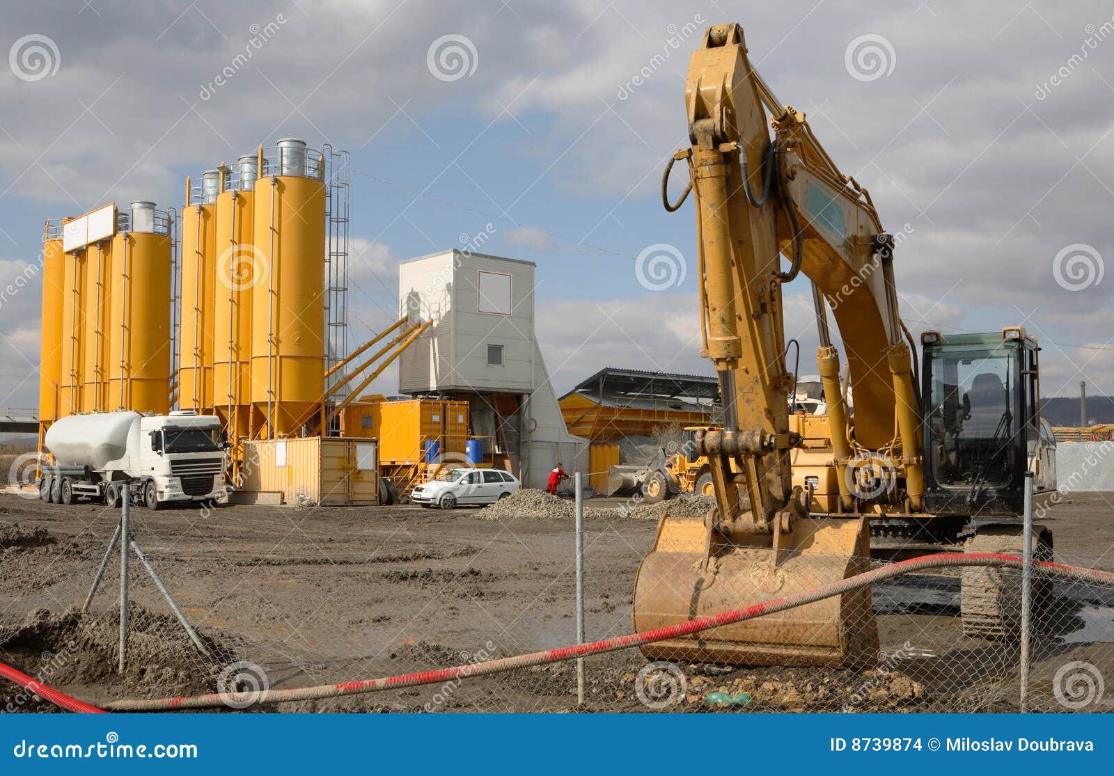 CONCRETE PLANT stock photo. Image of tank, large, metallic - 8739874