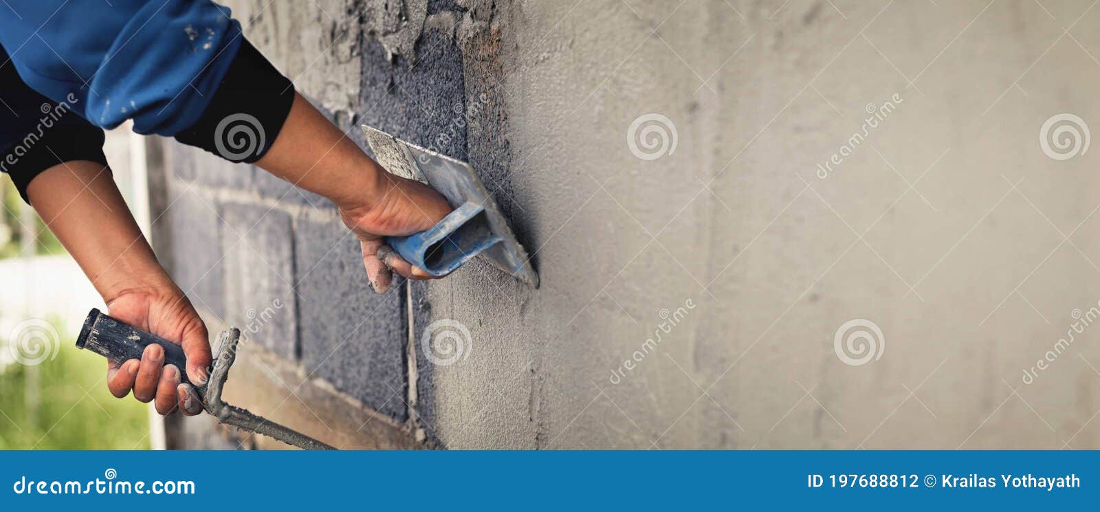 Concrete Plasterers To Create Industrial Workers Background Walls with ...