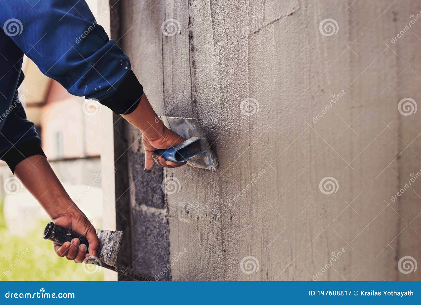 Concrete Plasterers To Create Industrial Workers Background Walls with ...