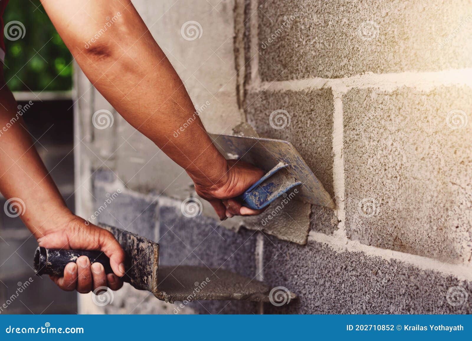 Concrete Plasterers To Create Industrial Workers Background Walls with ...