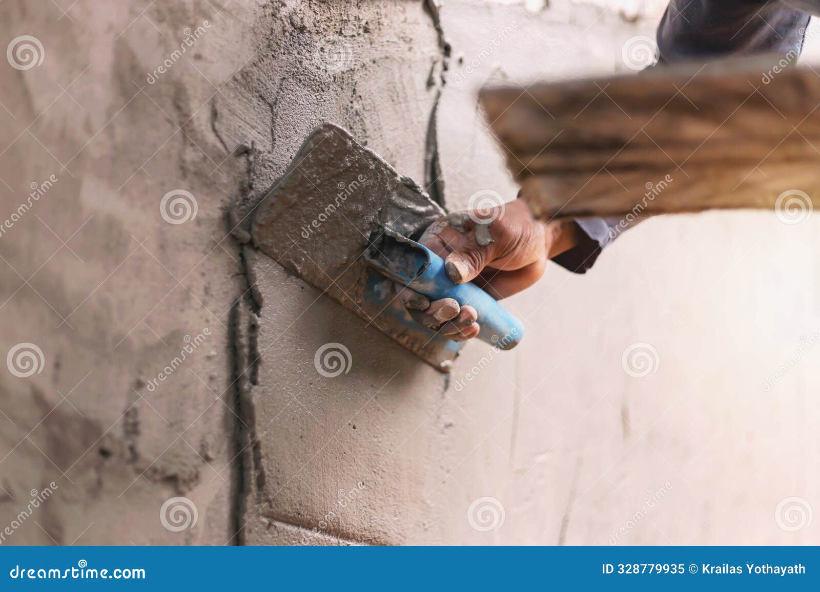 Concrete Plasterers To Create Industrial Workers Background Walls with ...