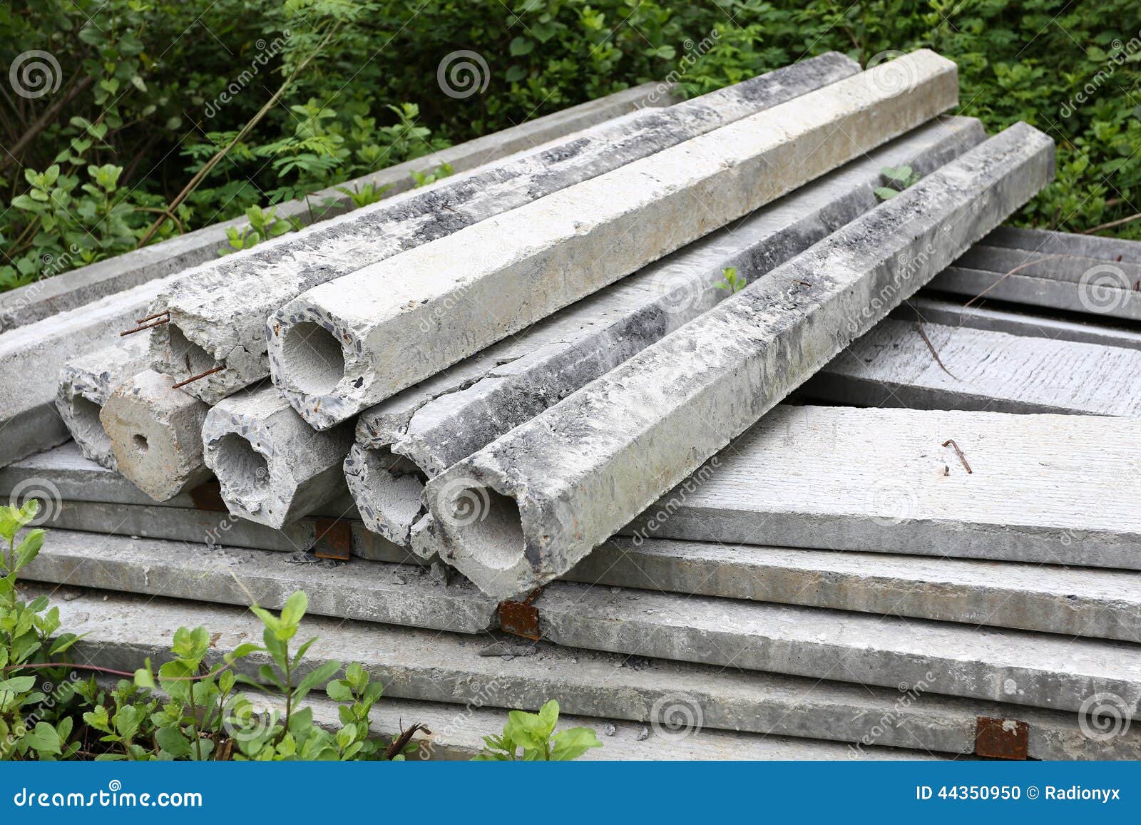 Concrete Pole and Concrete Board Stock Photo - Image of concrete, pole ...