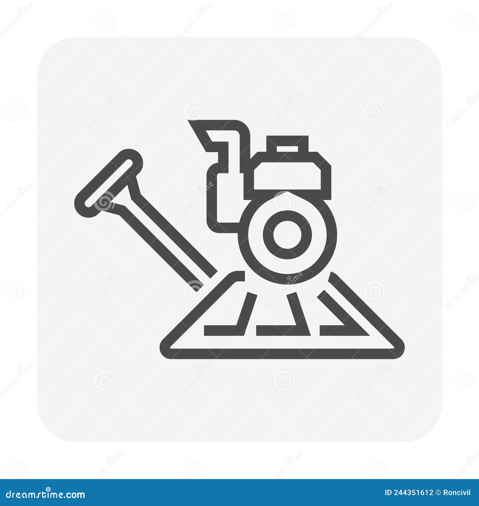 Power Trowel or Power Float Vector Icon. Stock Vector - Illustration of ...