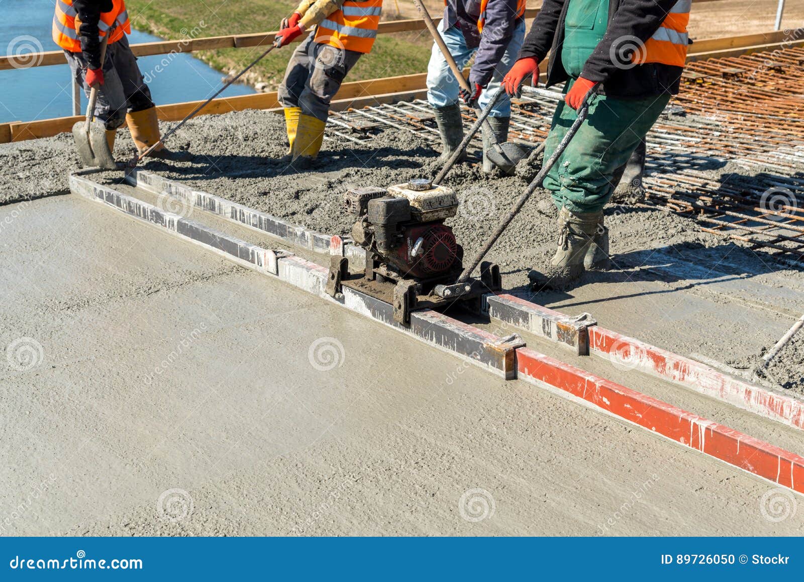 Concrete Pouring on the Construction Site Stock Photo - Image of gravel ...