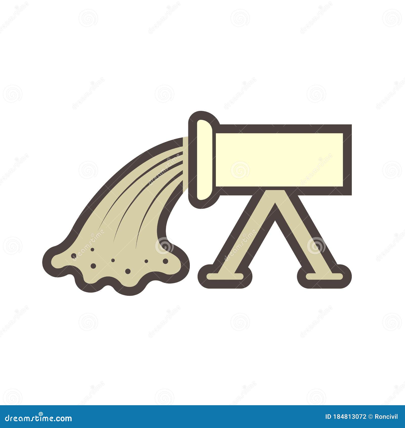 Concrete pouring icon stock vector. Illustration of concreting - 184813072