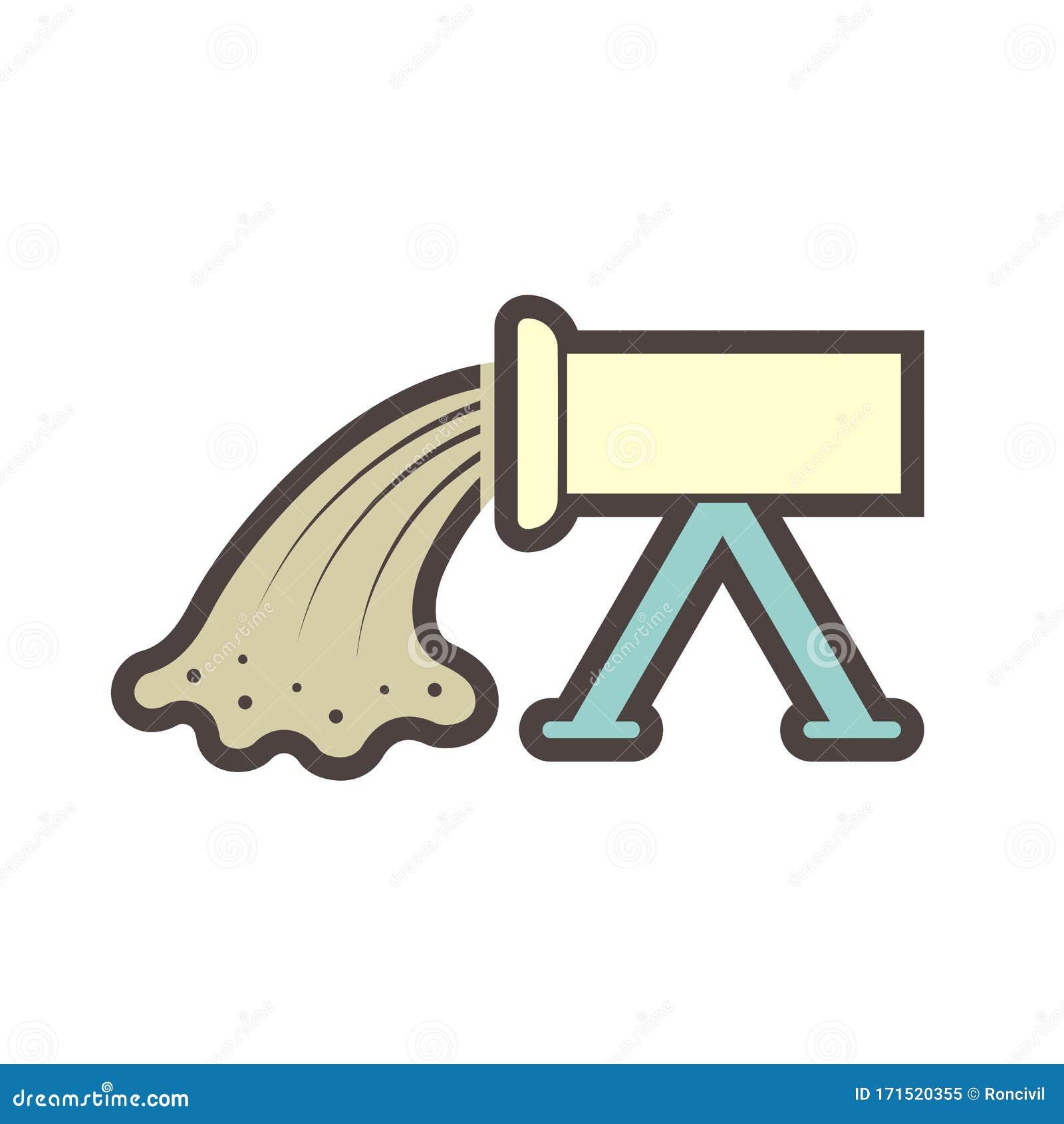 Concrete pouring icon stock vector. Illustration of machine - 171520355