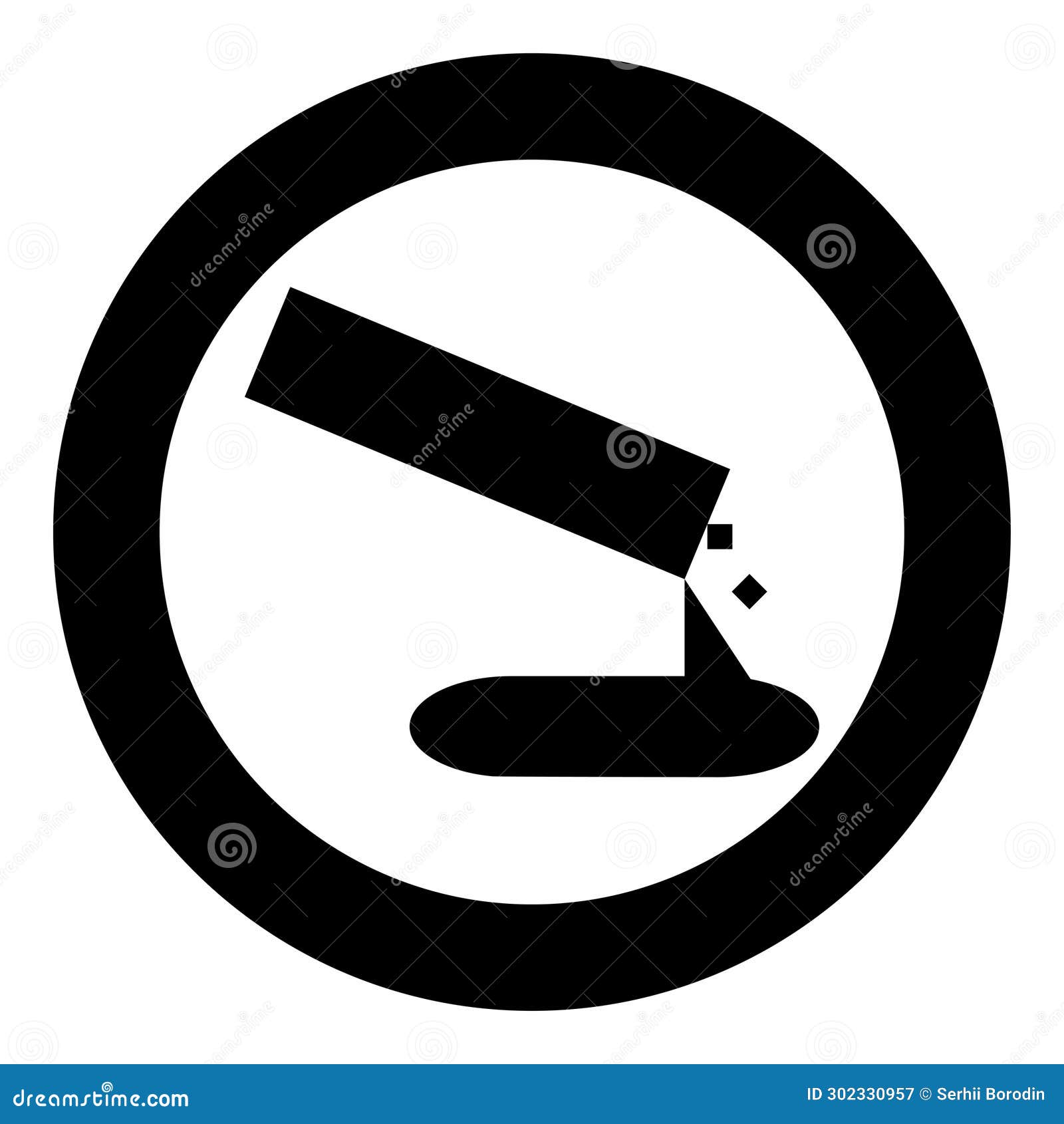 Concrete Pours Casting Icon in Circle Round Black Color Vector ...
