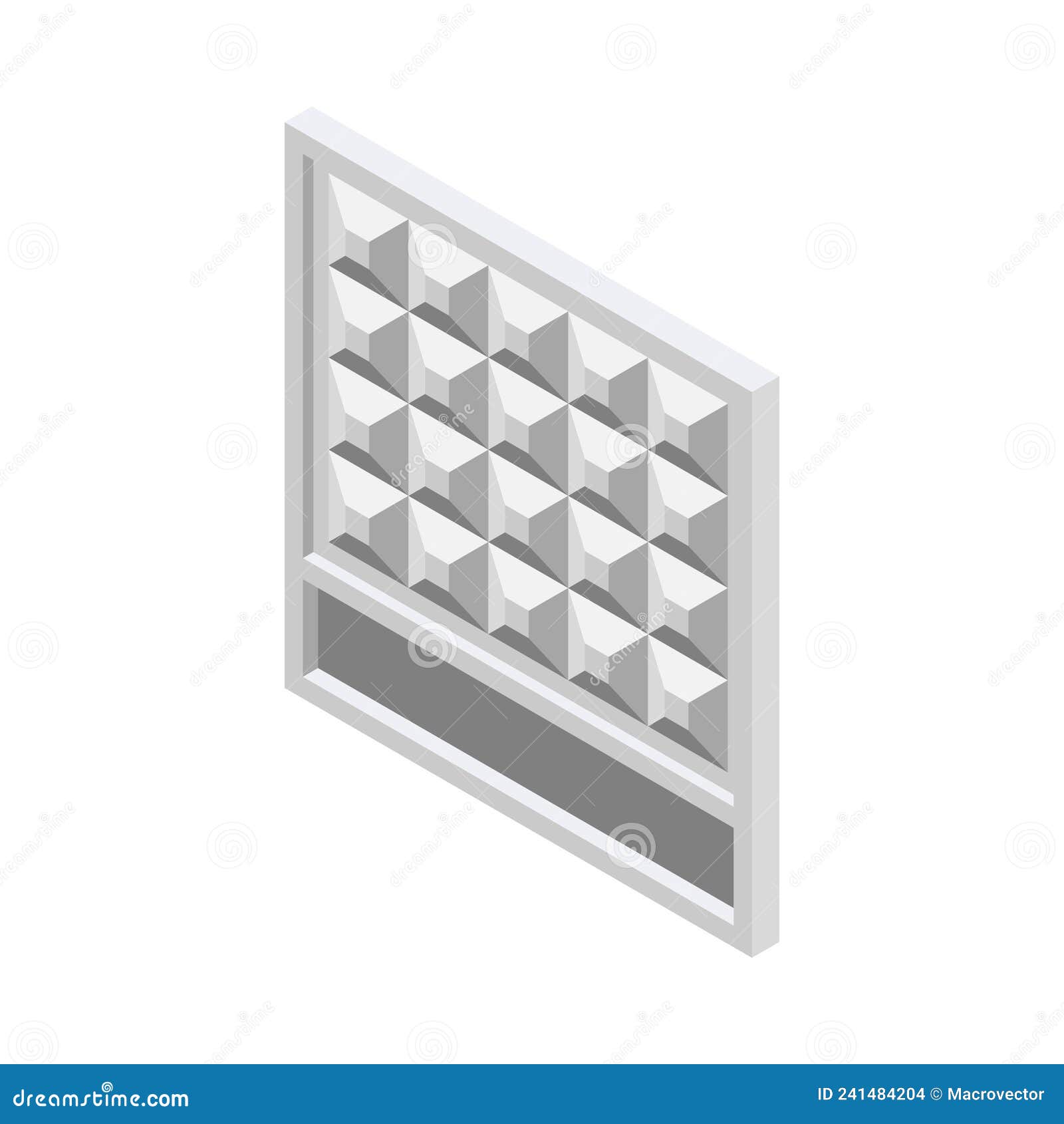 Isometric Cement Trowel. Outline Object Isolated On White Background ... Isometric Cement Trowel. Outline Object Isolated On White Background ...