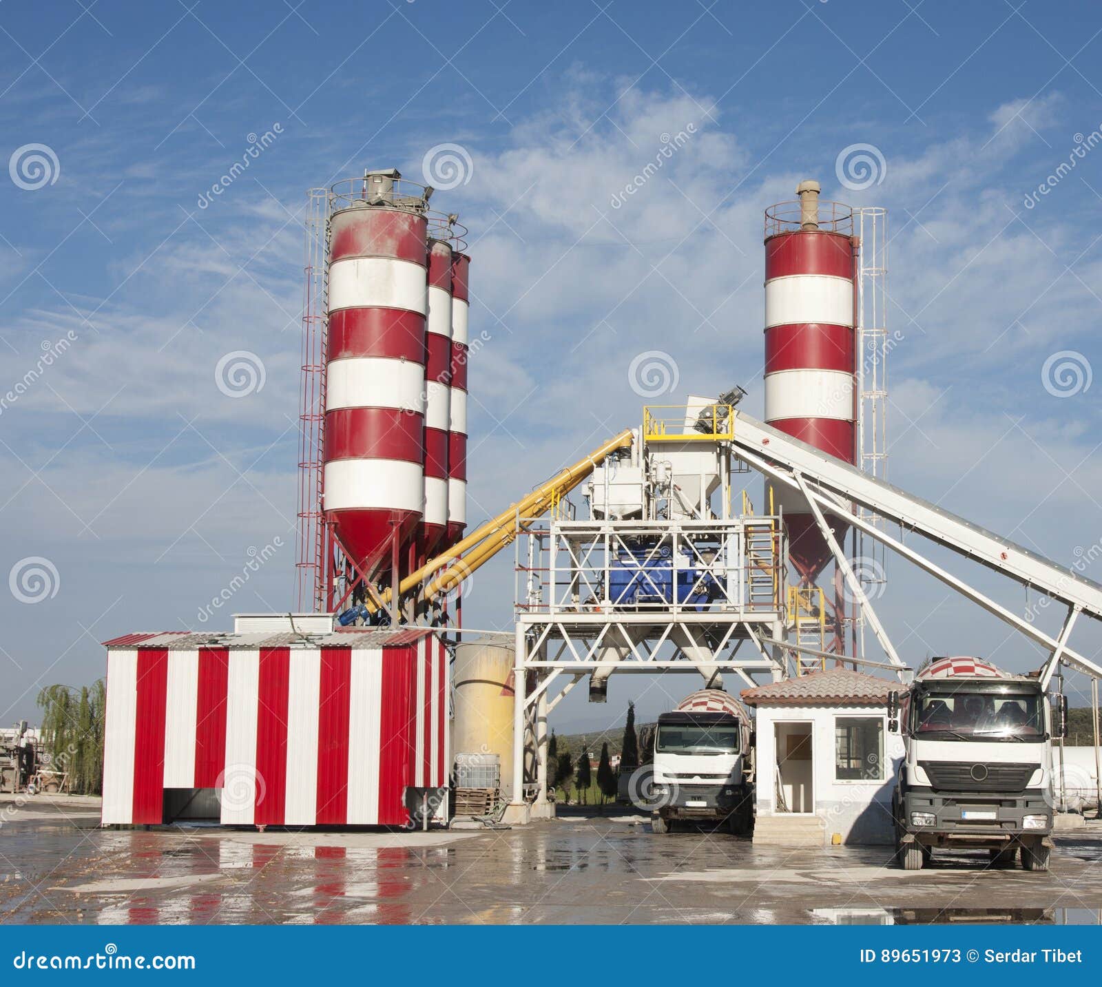 Concrete production stock image. Image of facility, production - 89651973