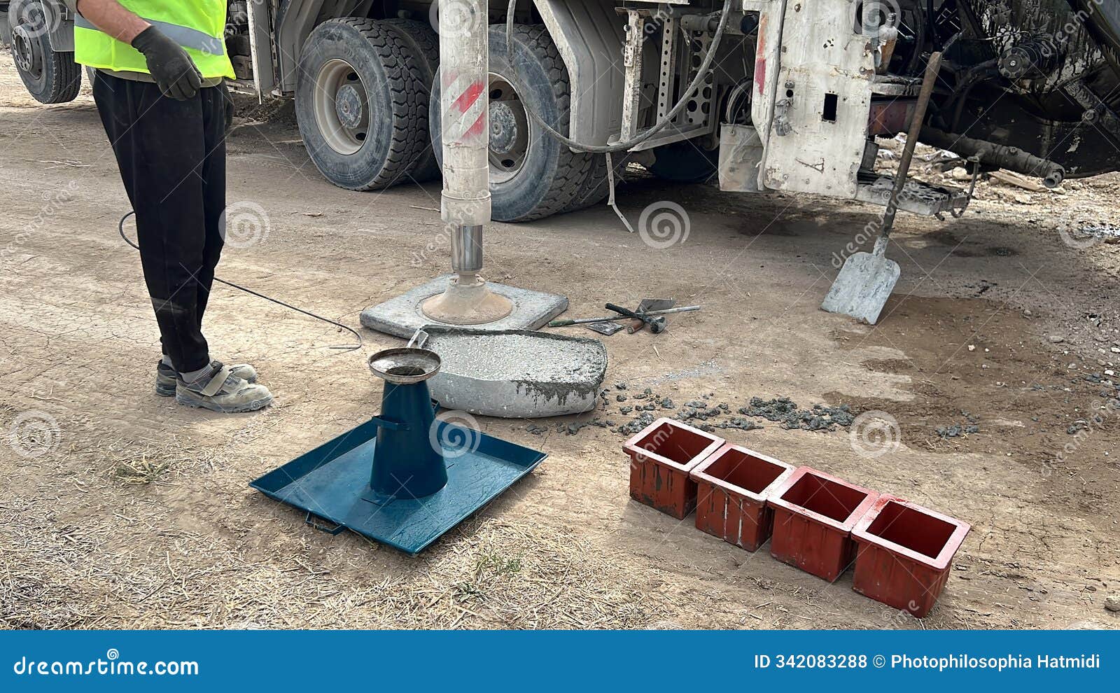 Concrete Slump Test From Cone To Determine Workability Royalty-Free ...
