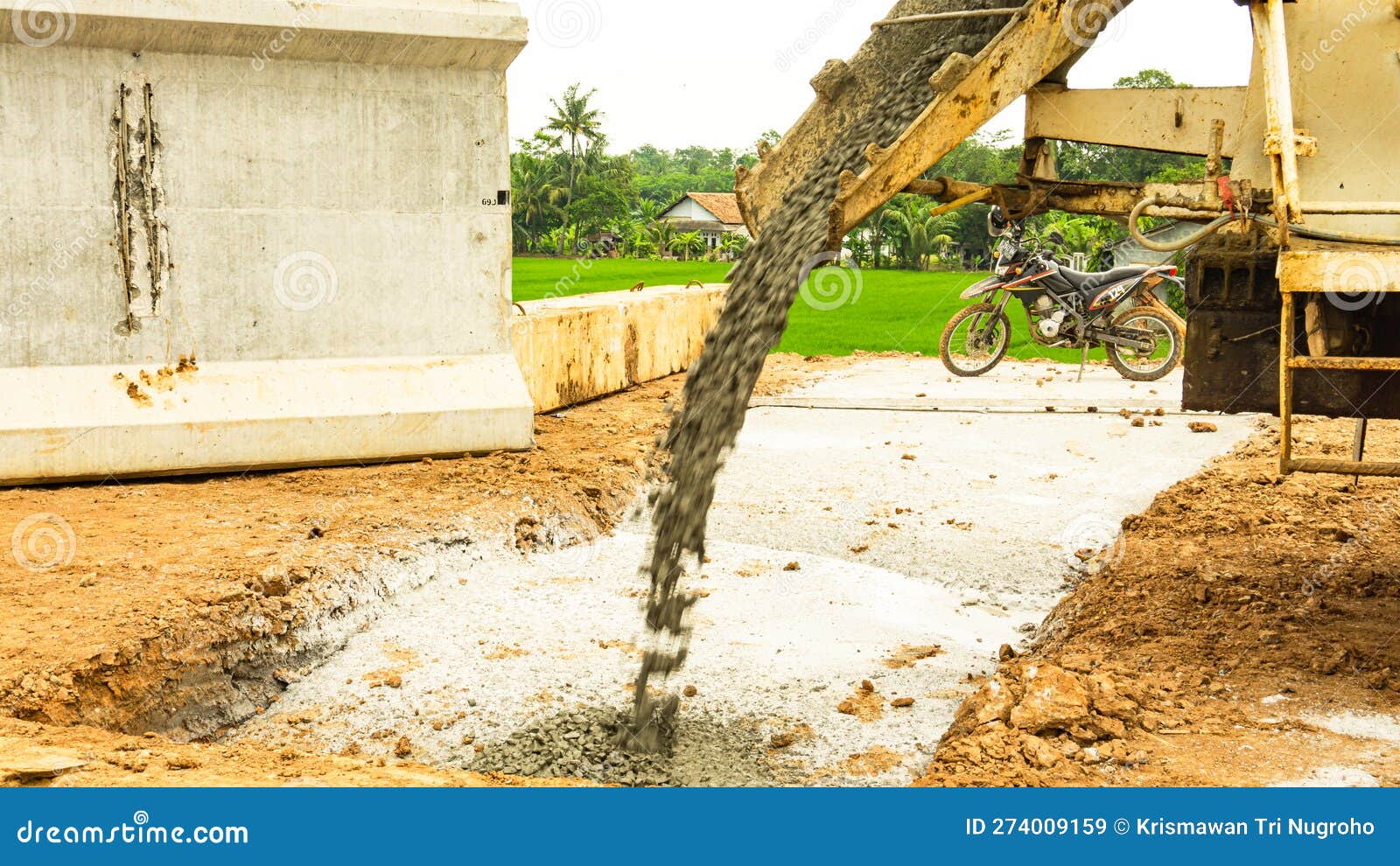 The Concrete Progress for the Foundation of a Structure. Stock Image ...
