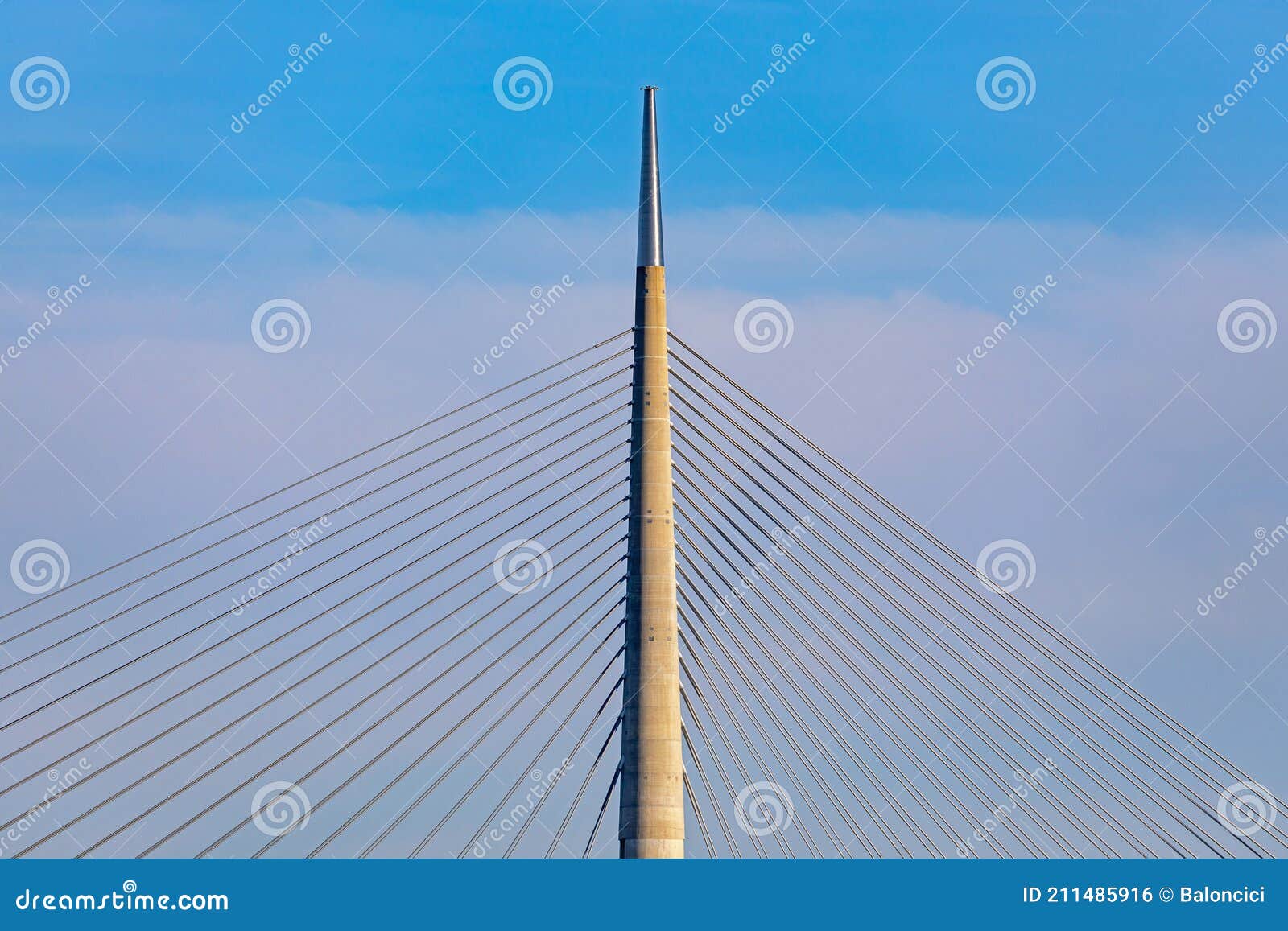 Pylon Bridge stock photo. Image of needle, wires, europe - 211485916