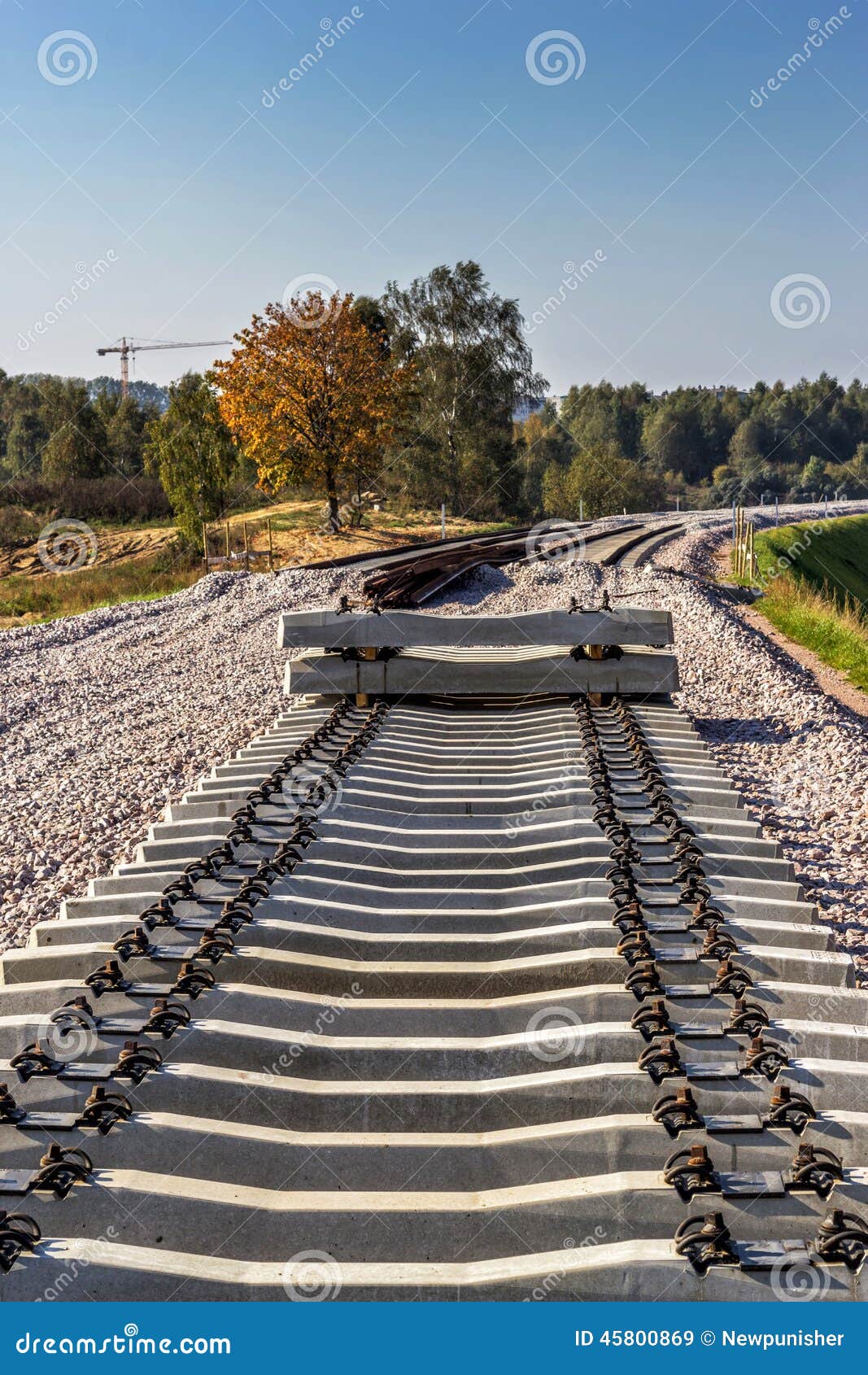 Concrete railway sleepers stock image. Image of railroad - 45800869