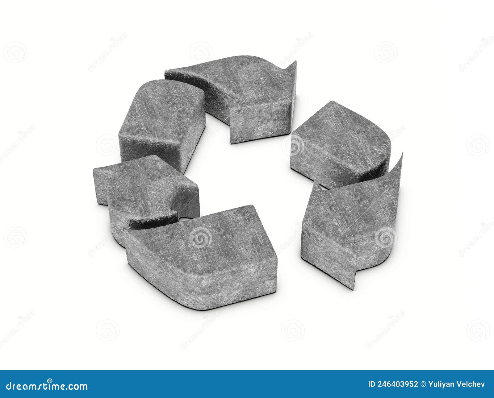 Concrete recycle symbol stock illustration. Illustration of aged ...