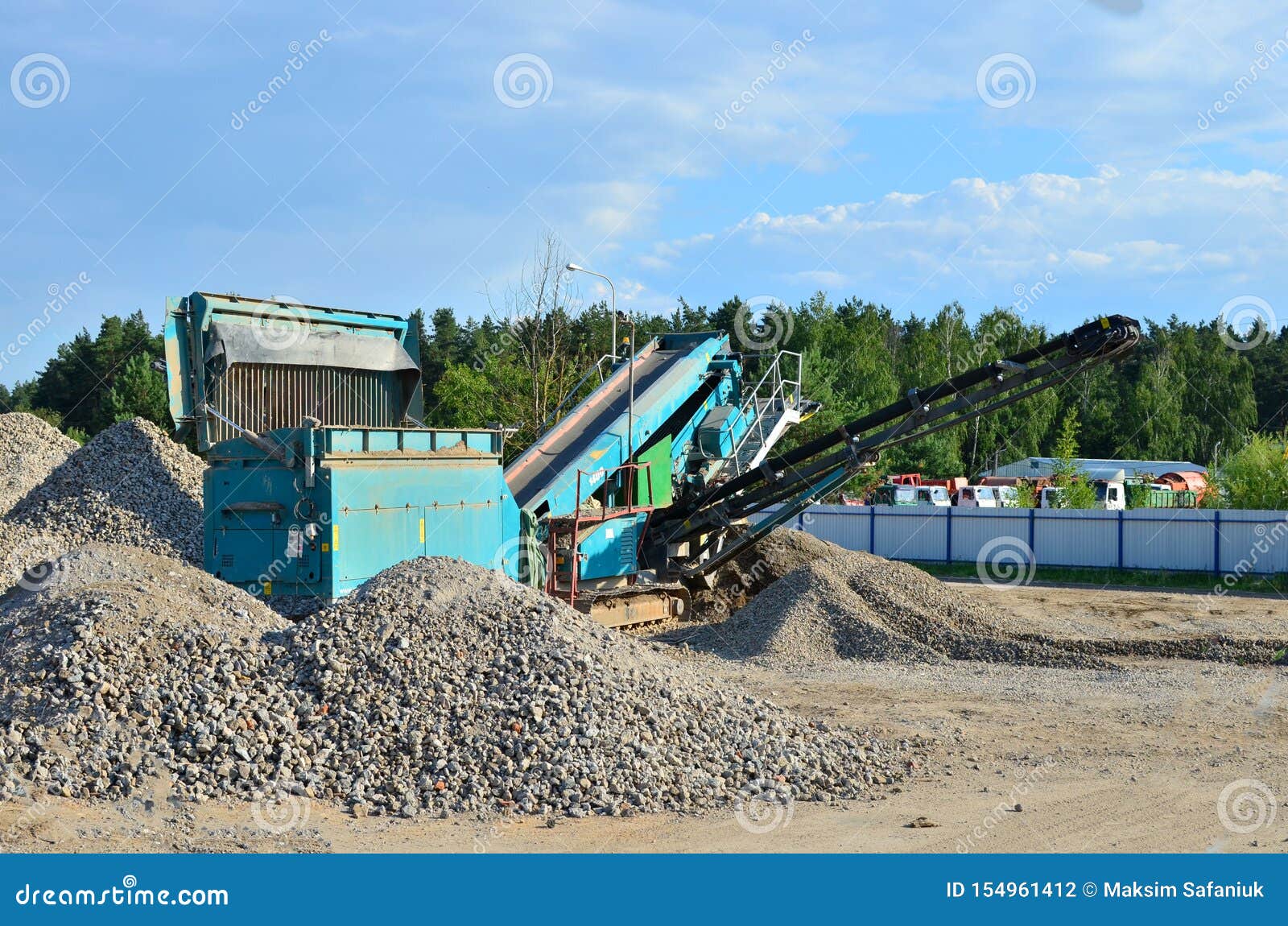 Concrete Recycling Shredding Machine. Stock Photo - Image of machinery ... Concrete Recycling Shredding Machine. Stock Photo - Image of machinery ...