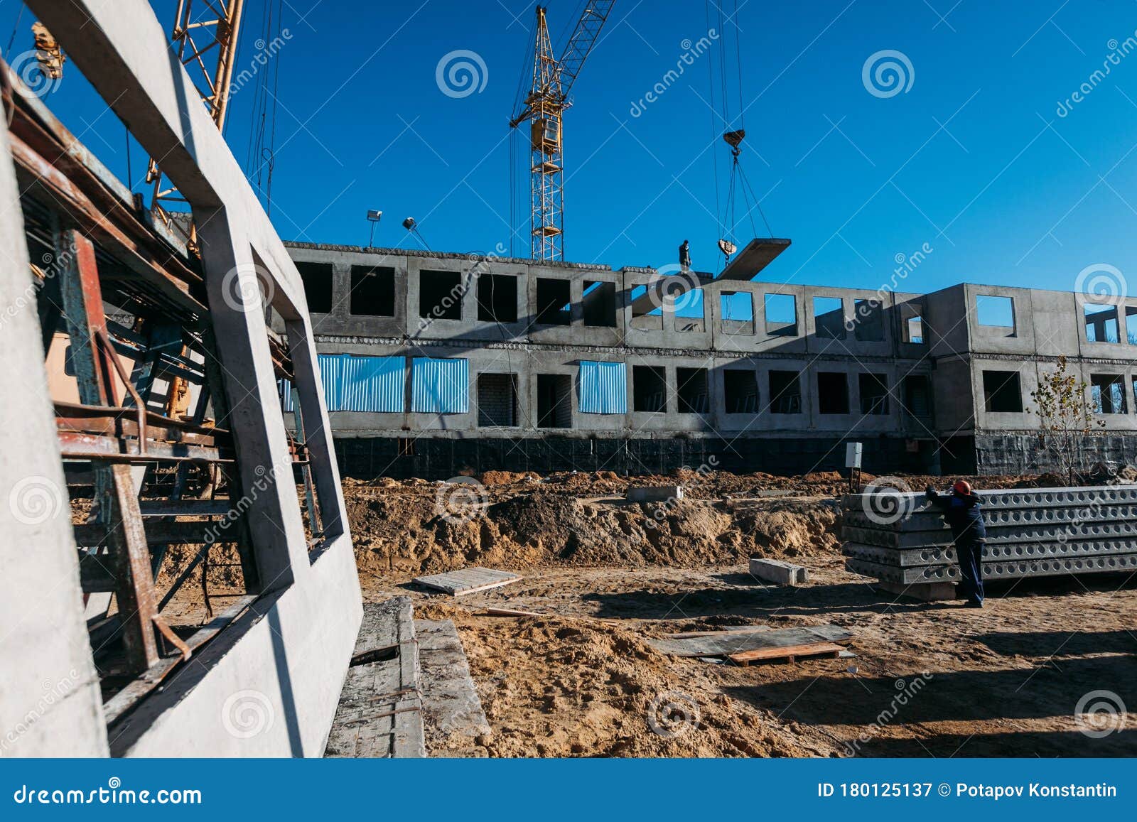 Concrete Reinforced Concrete Blocks from Which the House is Built at ...