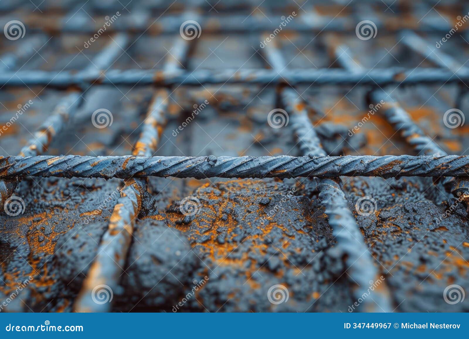 Concrete and Reinforced Grating Structure Stock Image - Image of ...