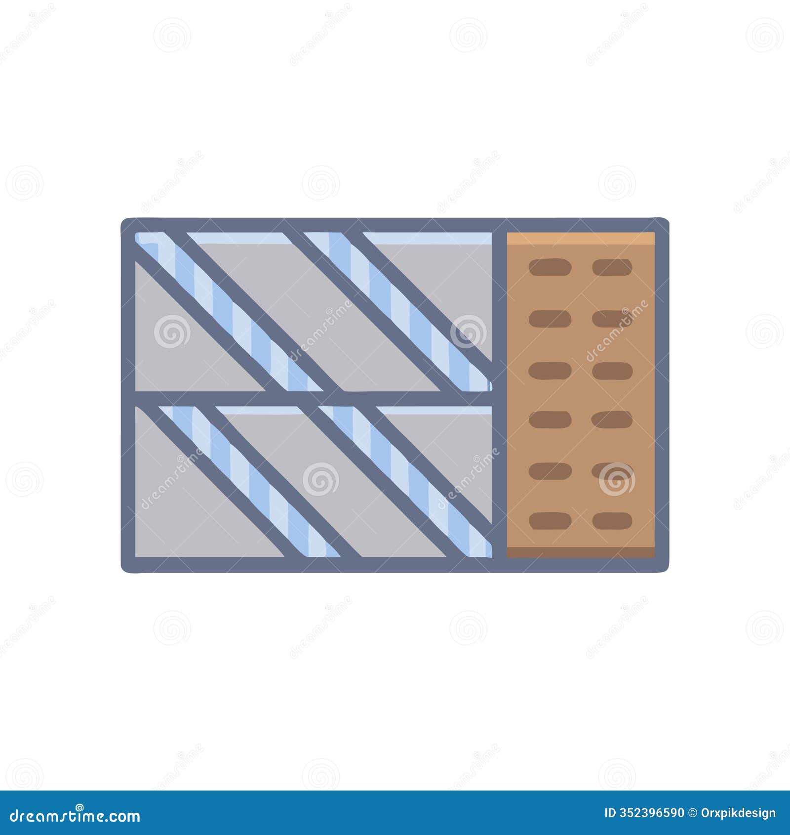 Concrete Reinforcement Design Icon for Strength Stock Illustration ...