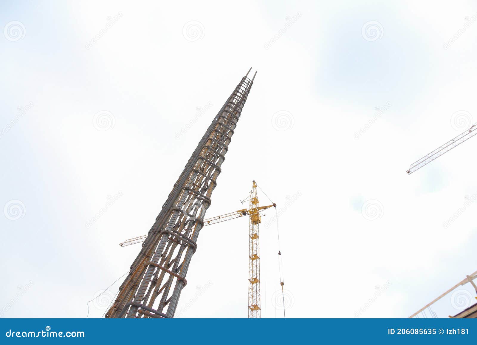 Rebar Frame for Monolithic Construction of Buildings. Monolithic ...