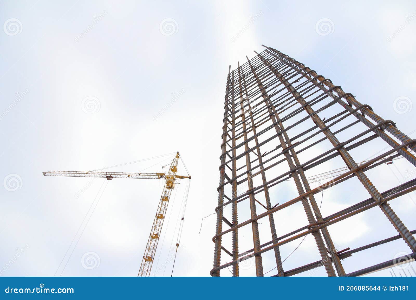 Rebar Frame for Monolithic Construction of Buildings. Monolithic ...