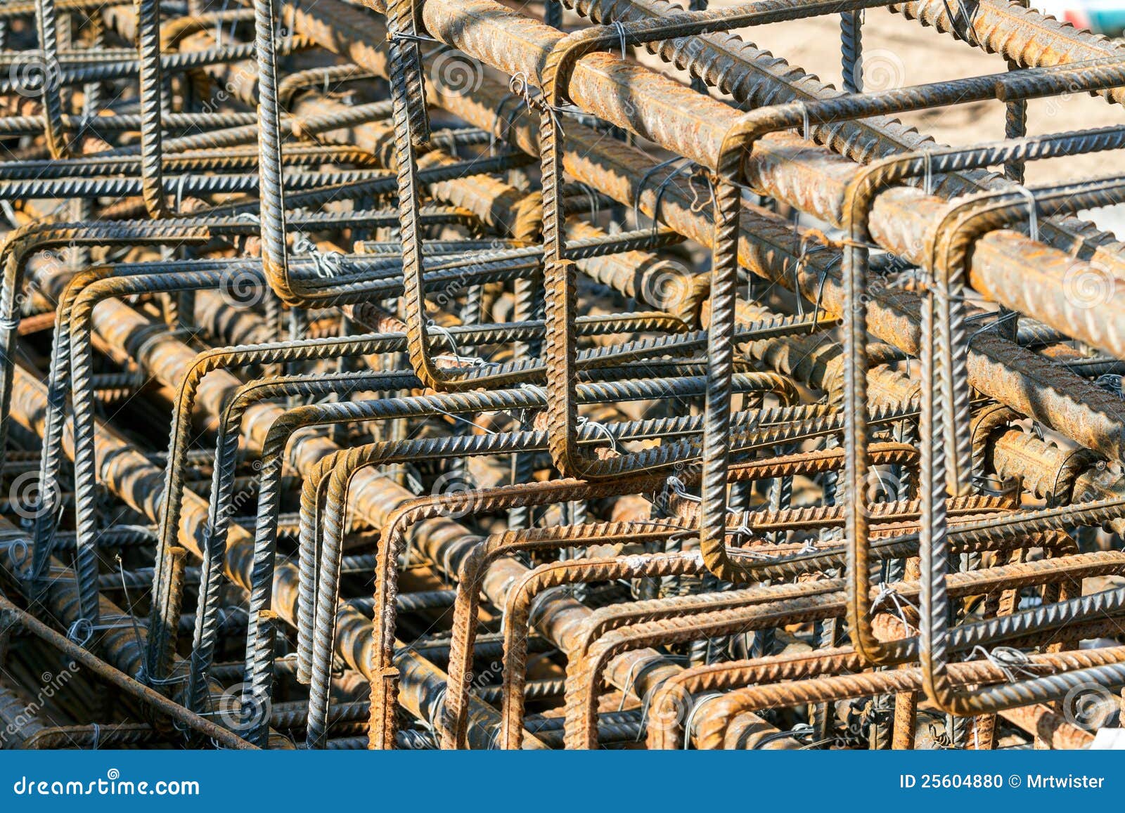 Concrete Reinforcement Steel Stock Photo - Image of metal, material ...
