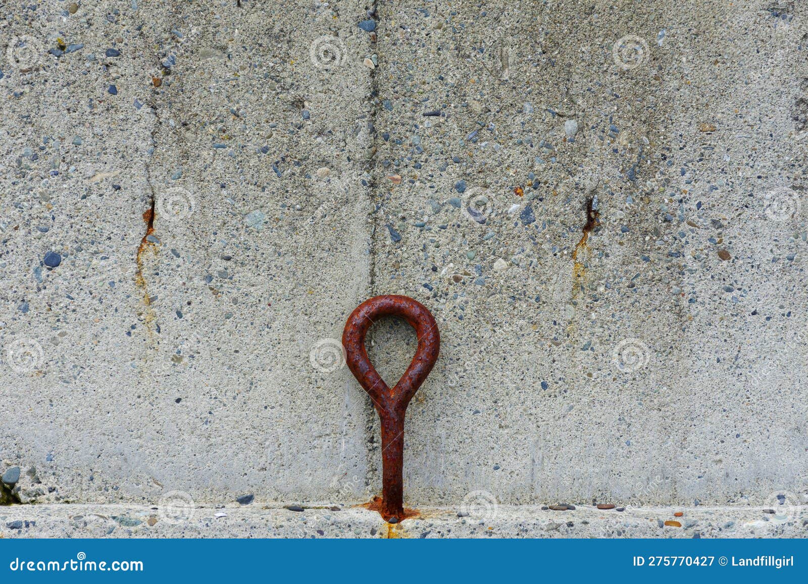 Concrete Retaining Wall and Rusted Metal Hook Background Stock Image ...