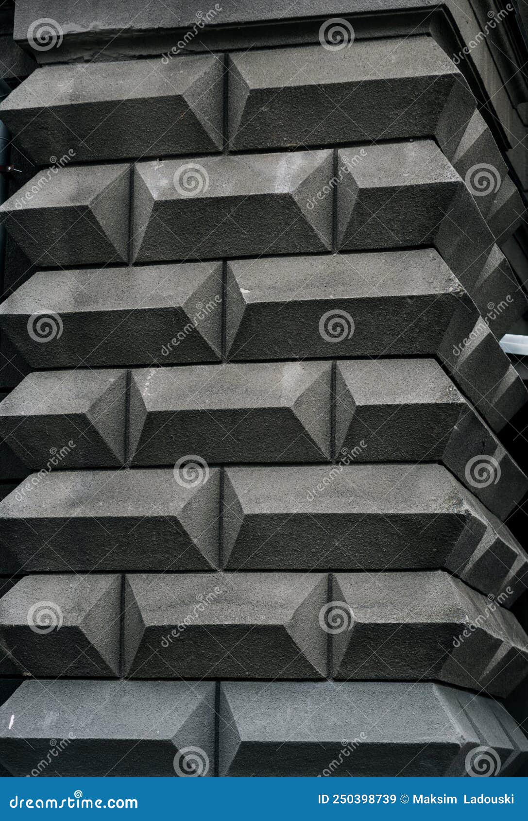 Concrete ribbed wall stock image. Image of panel, gray - 250398739