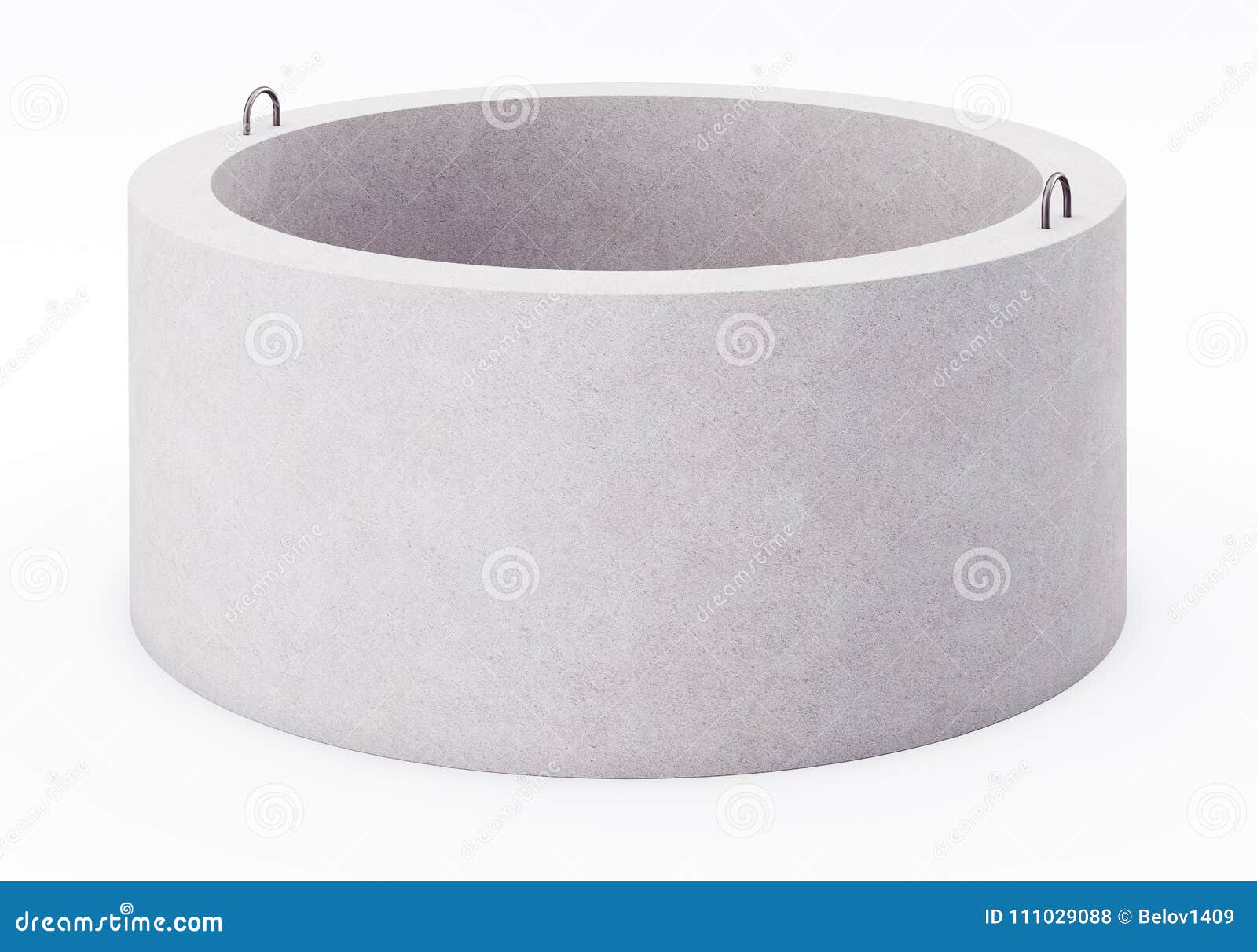 Concrete Ring for Well on White Background Stock Illustration ...
