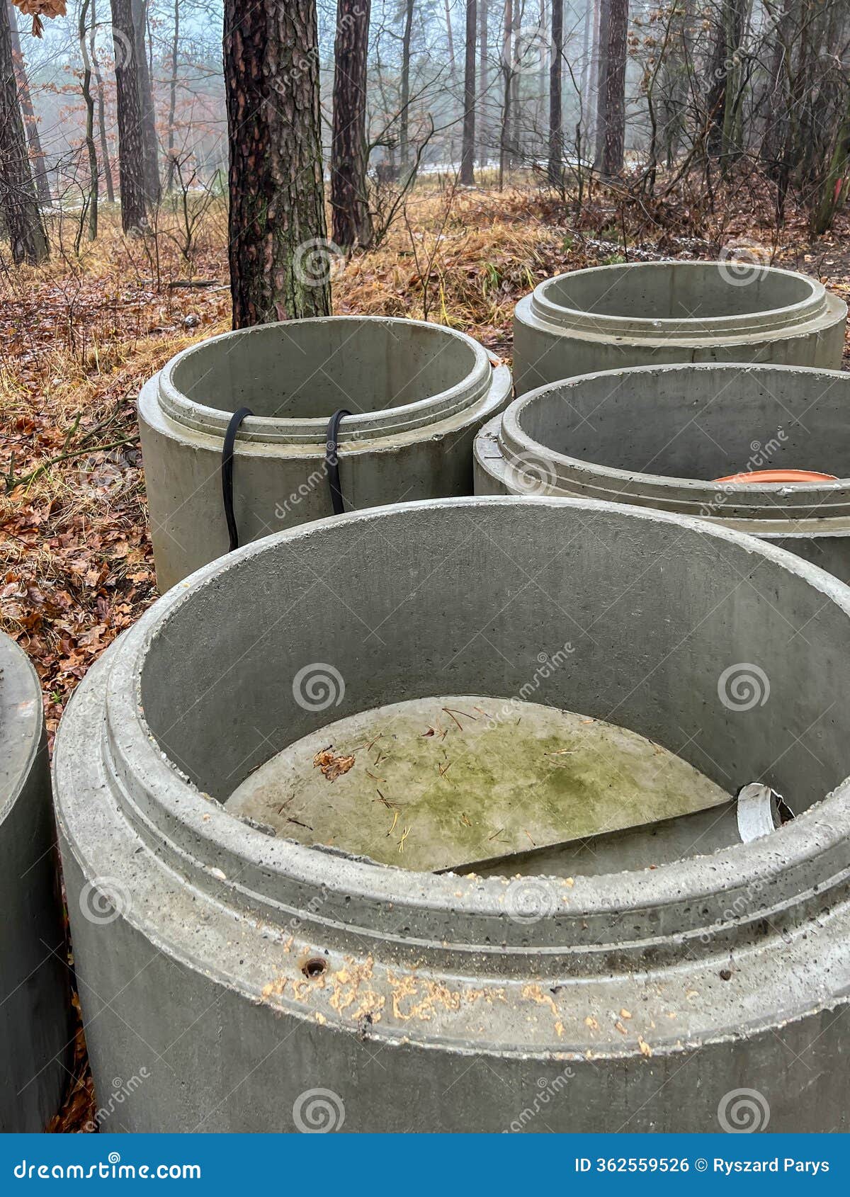 Concrete Rings, Elements Prepared for the Construction of Manholes ...