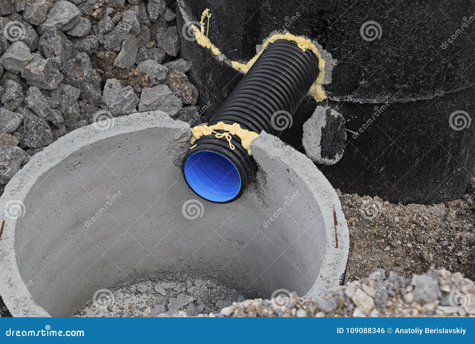 Concrete Rings for a Storm Water Drain System Stock Photo - Image of ...