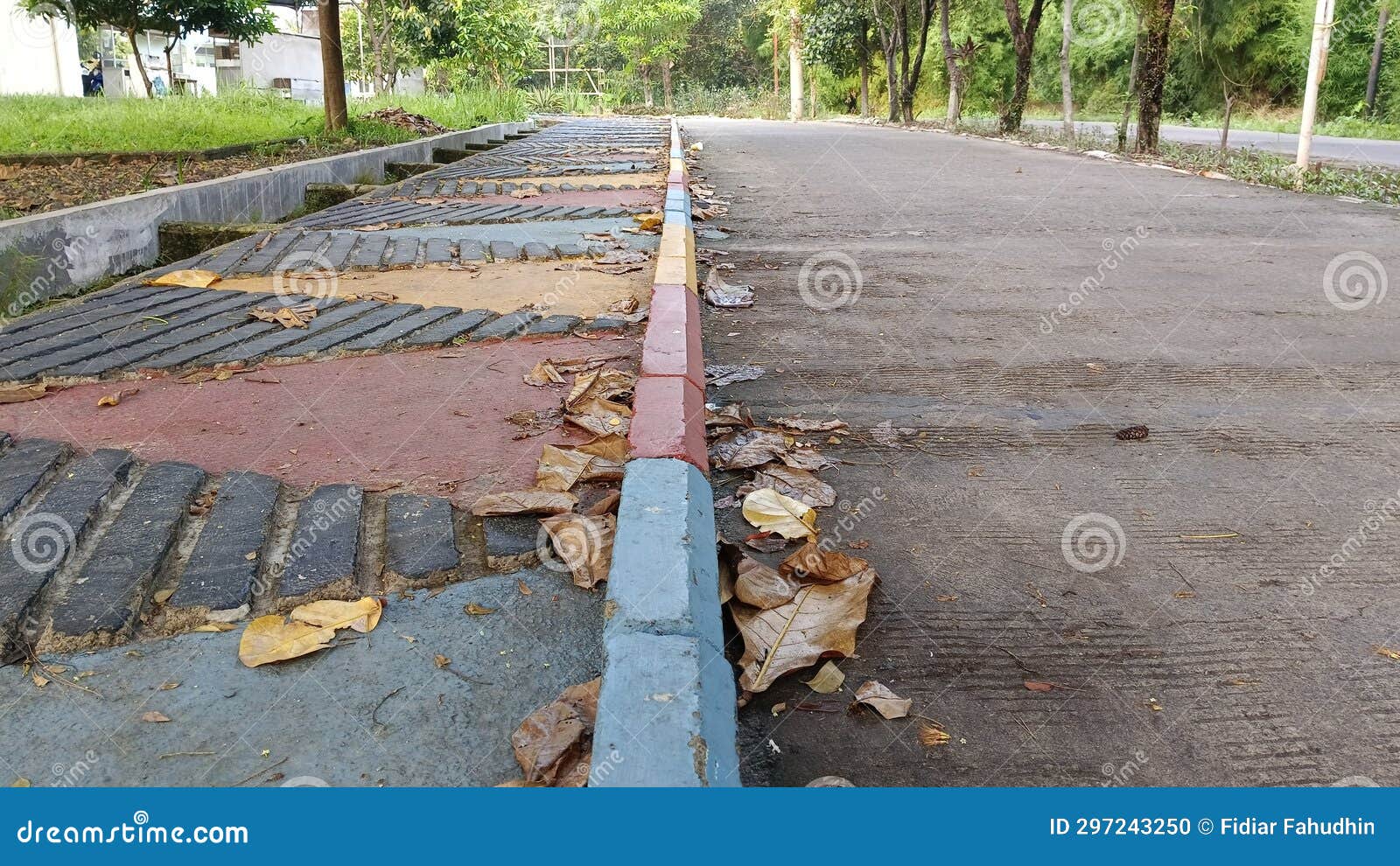 Concrete Roads and Pedestrian Paths Stock Photo - Image of lane, soil ...