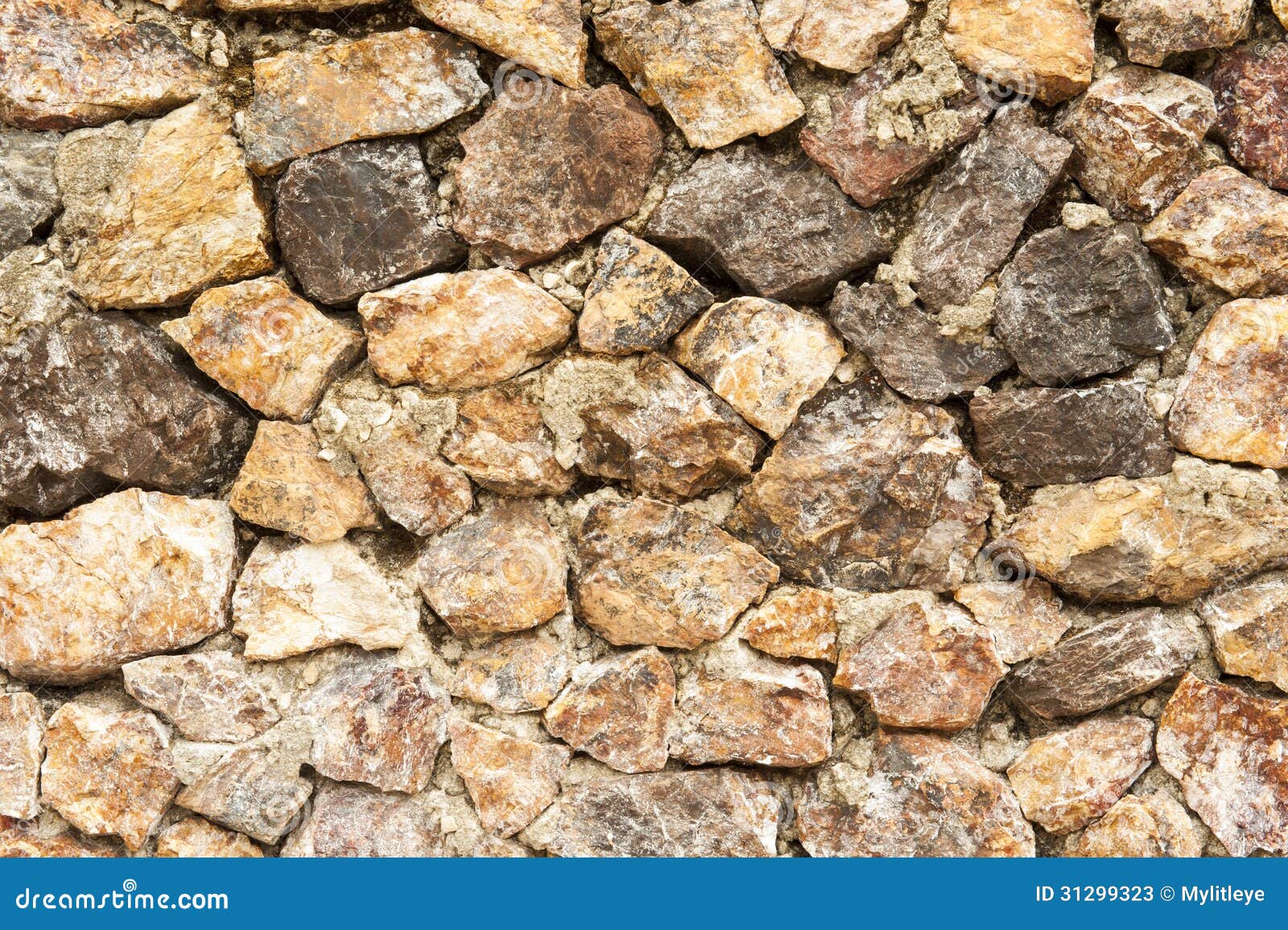 Concrete and rock wall stock image. Image of cement, rural - 31299323
