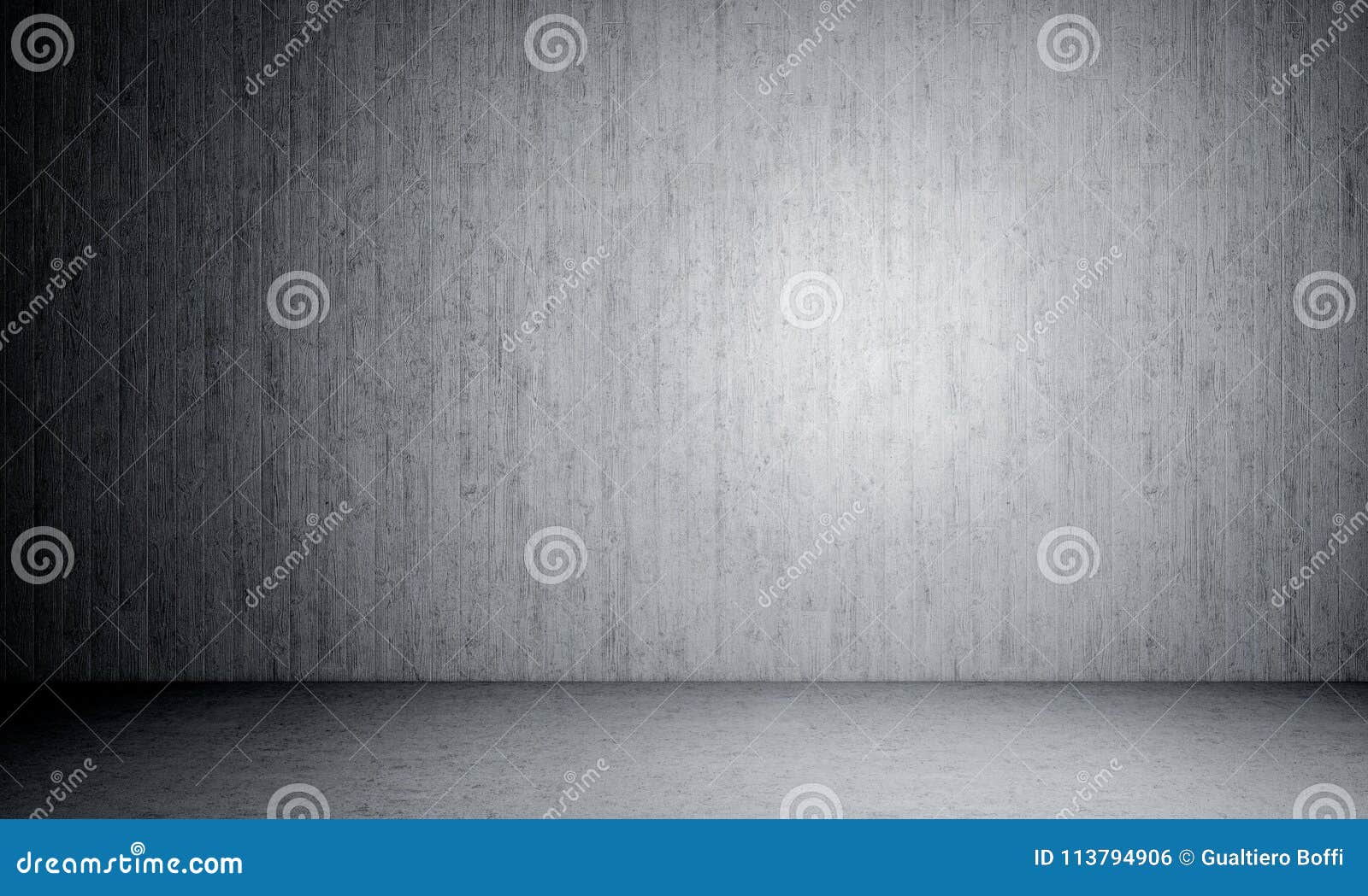 Concrete room 3d stock illustration. Illustration of concrete - 113794906