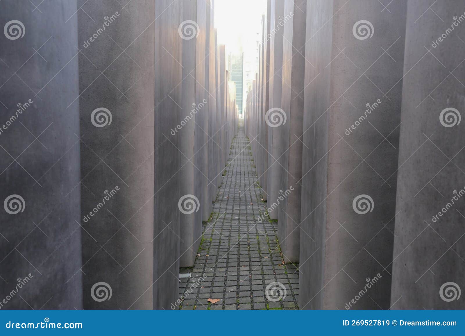 Concrete Rows of Monument in Berlin, Germany Stock Image - Image of ...