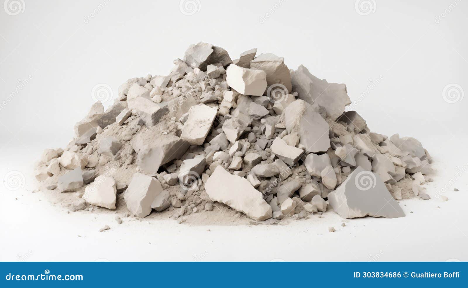 Concrete Rubble. Generated by Ai Stock Illustration - Illustration of ...