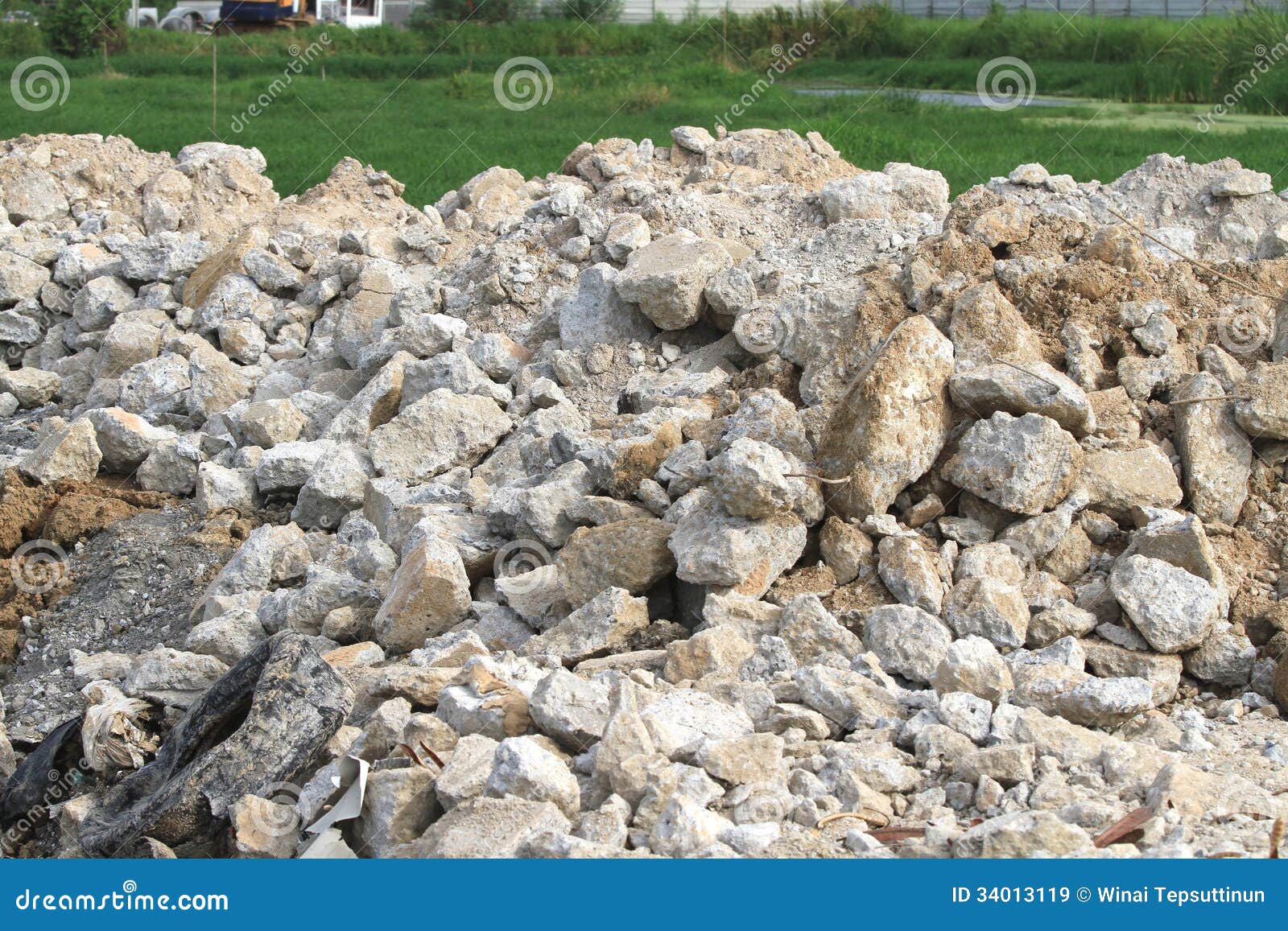 Concrete rubble stock image. Image of industrial, heap - 34013119