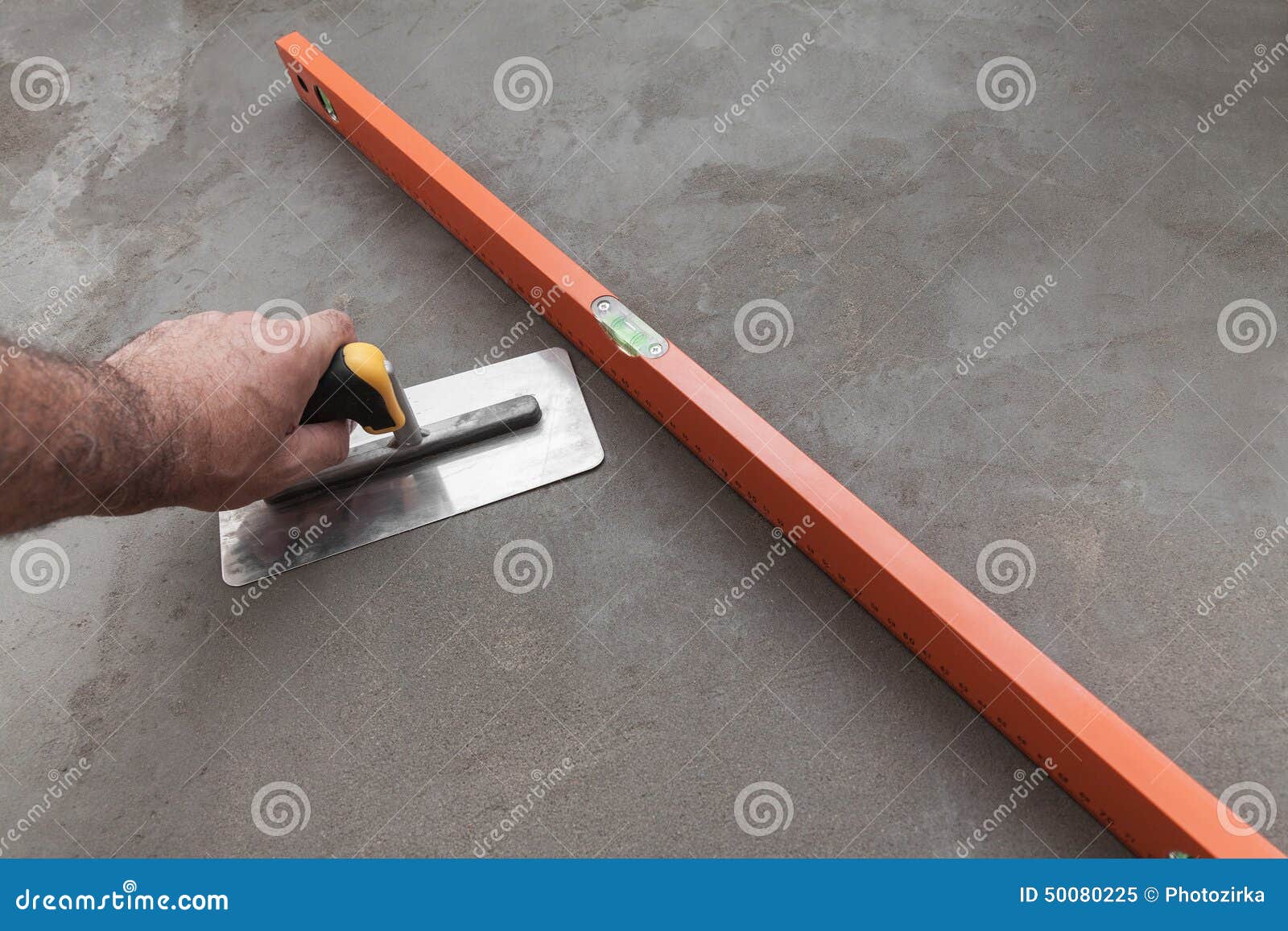 Concrete screed stock image. Image of floor, industry - 50080225