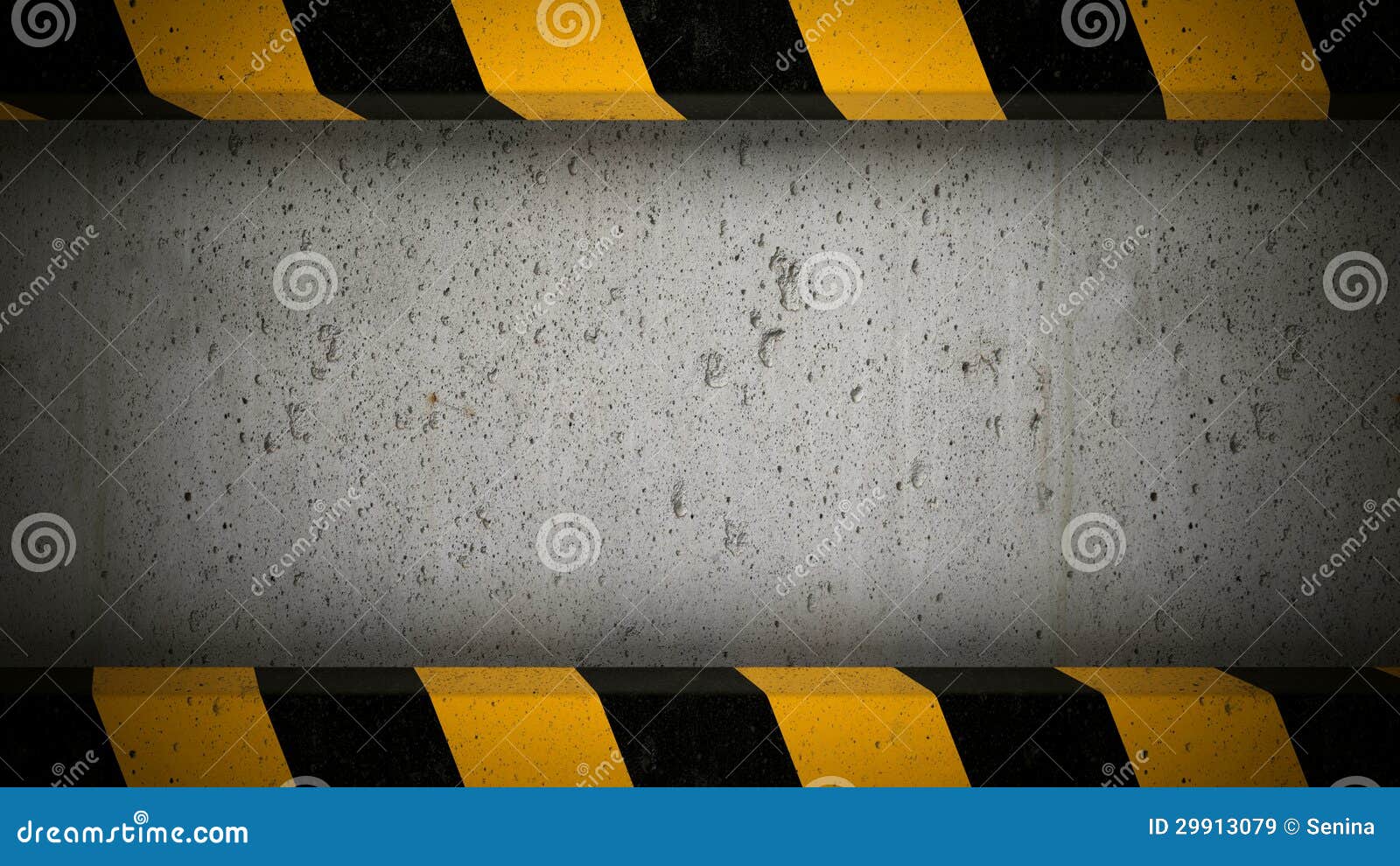 Concrete Screen with Caution Stripes Frame Stock Illustration ...