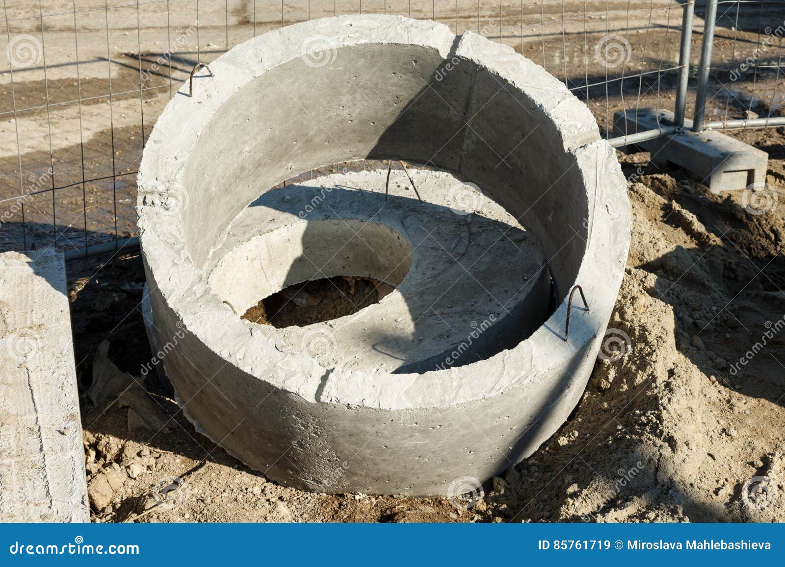 Concrete Shaft Manhole Rings Royalty-Free Stock Photography ...