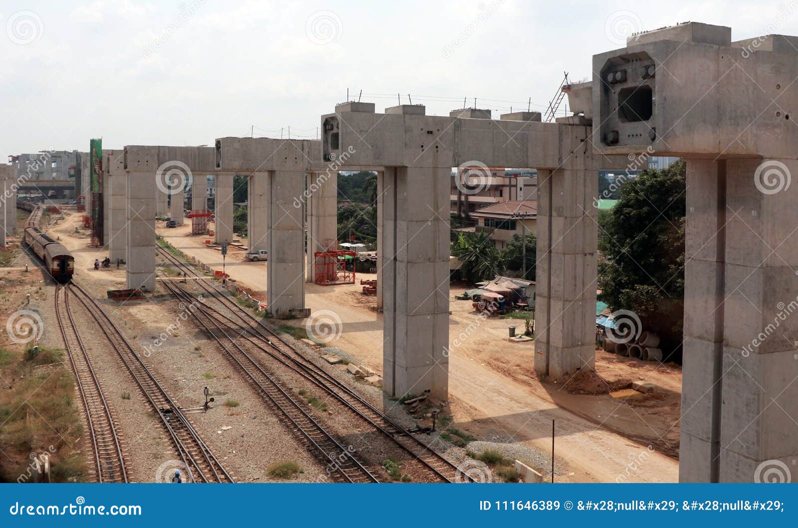 Concrete Skeleton of Sky Train Stock Image - Image of thailand ...