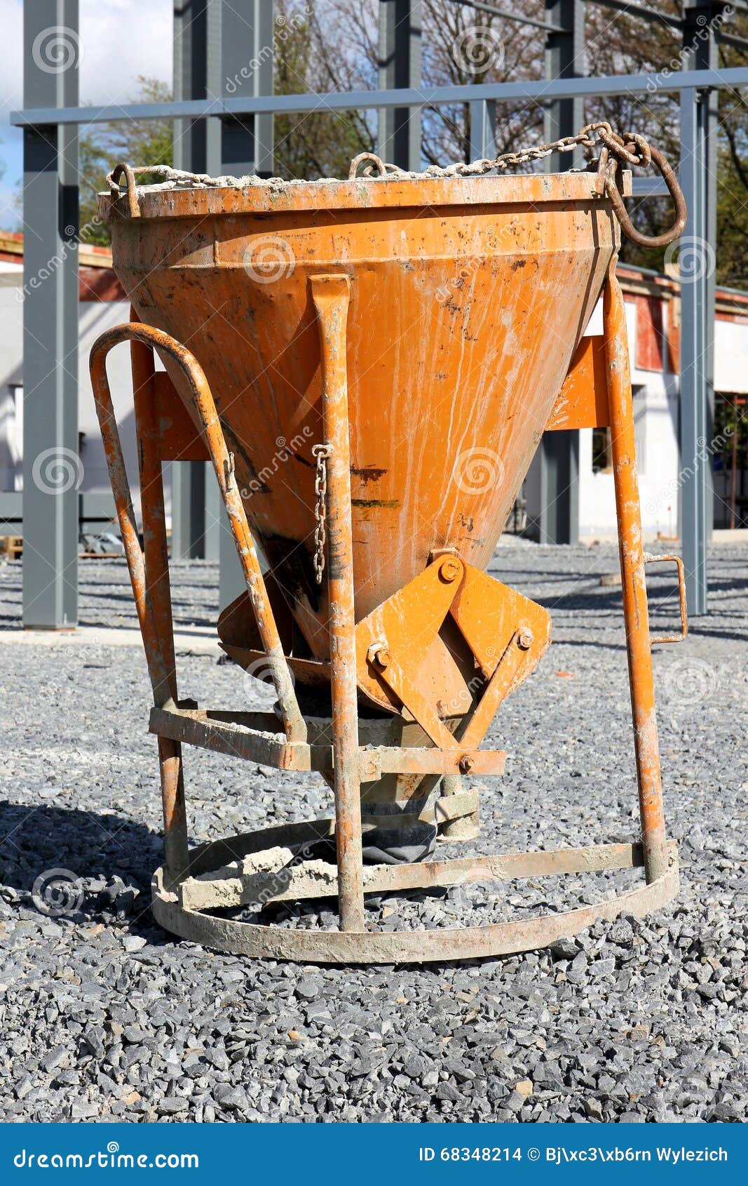 Concrete skip stock photo. Image of construction, concrete - 68348214