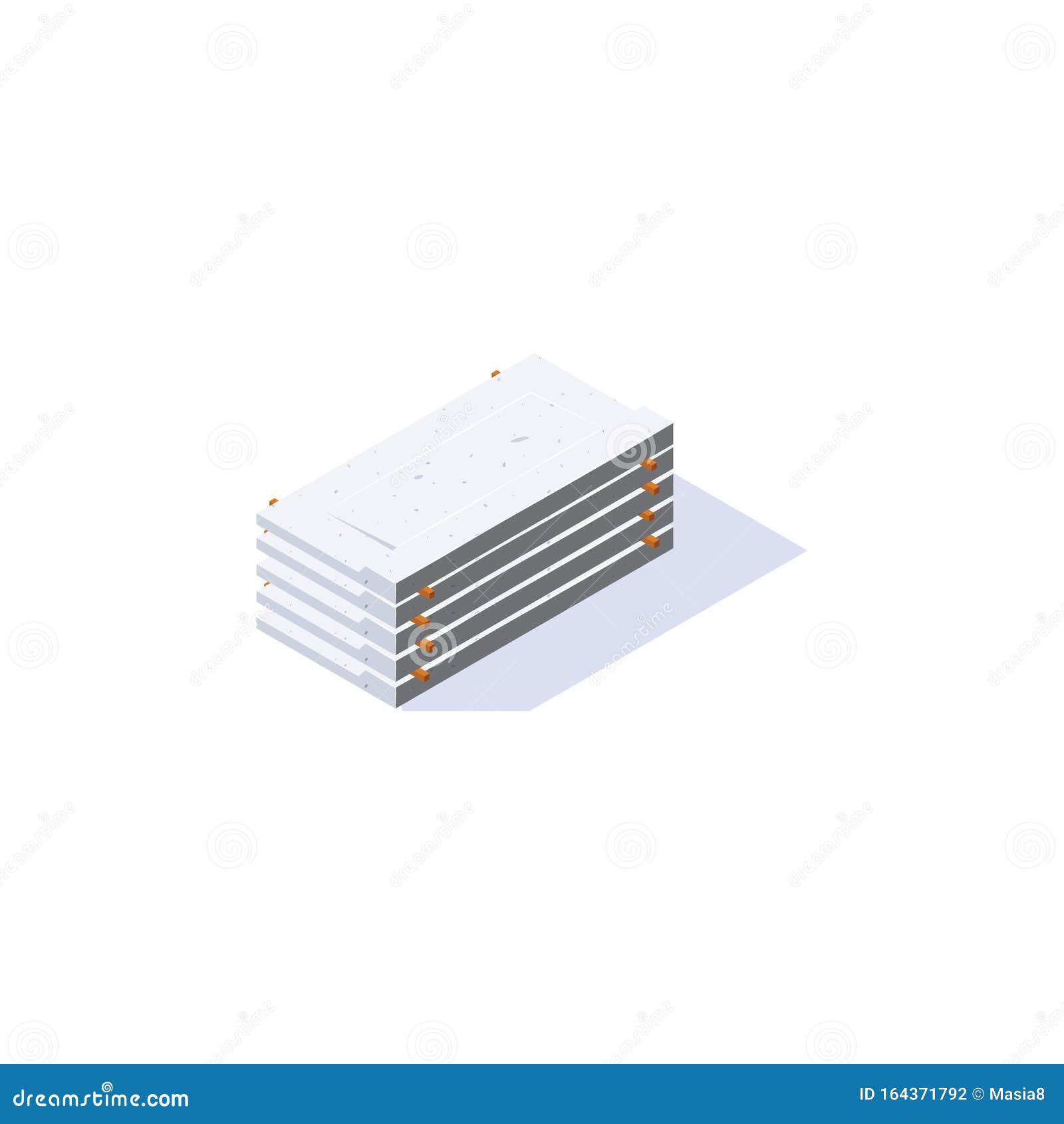 Concrete Slab Icon in Flat Style, Vector Stock Vector - Illustration of ...