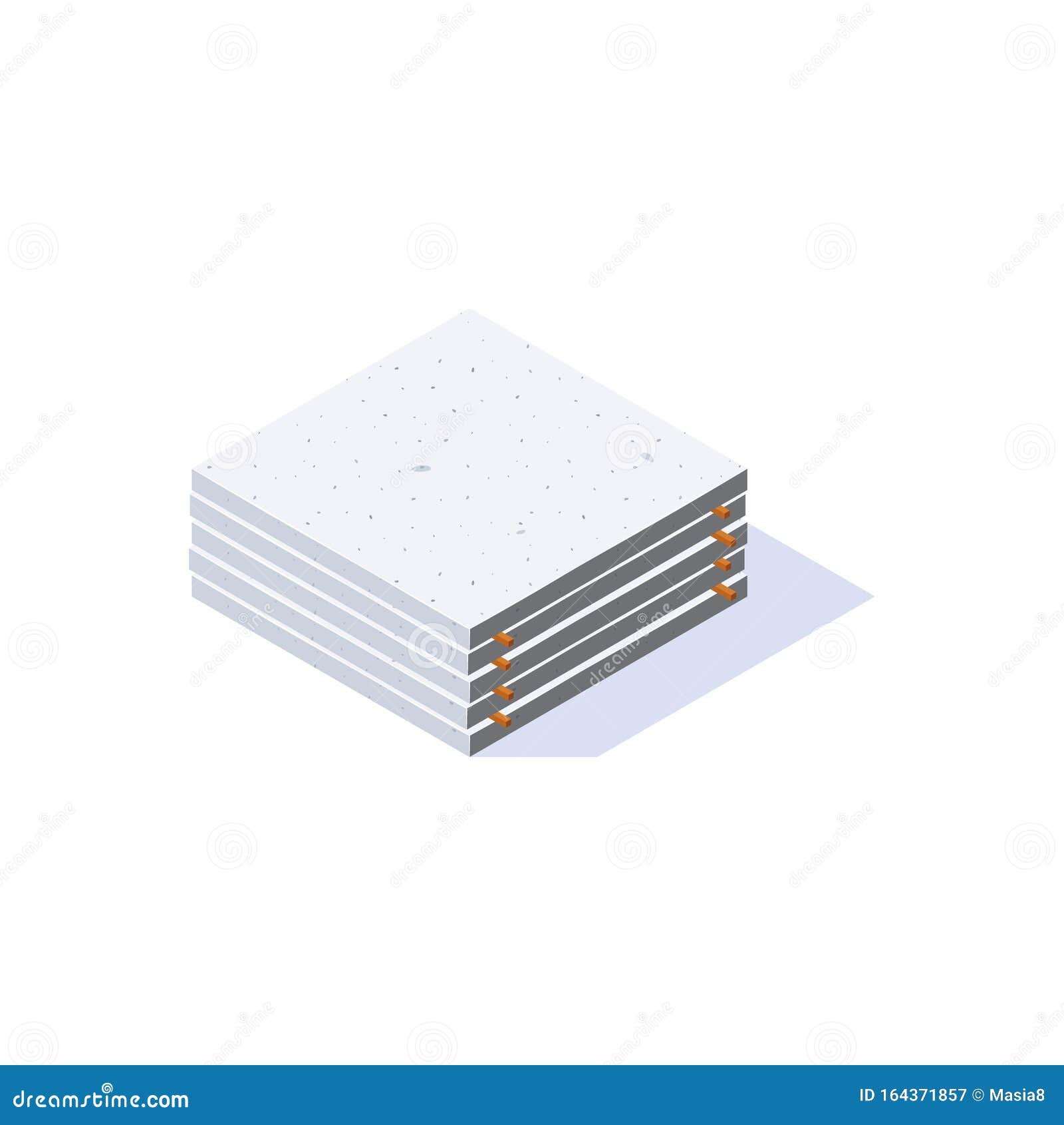 Stack Of Precast Reinforced Concrete Slabs Icon Cartoon Vector ...